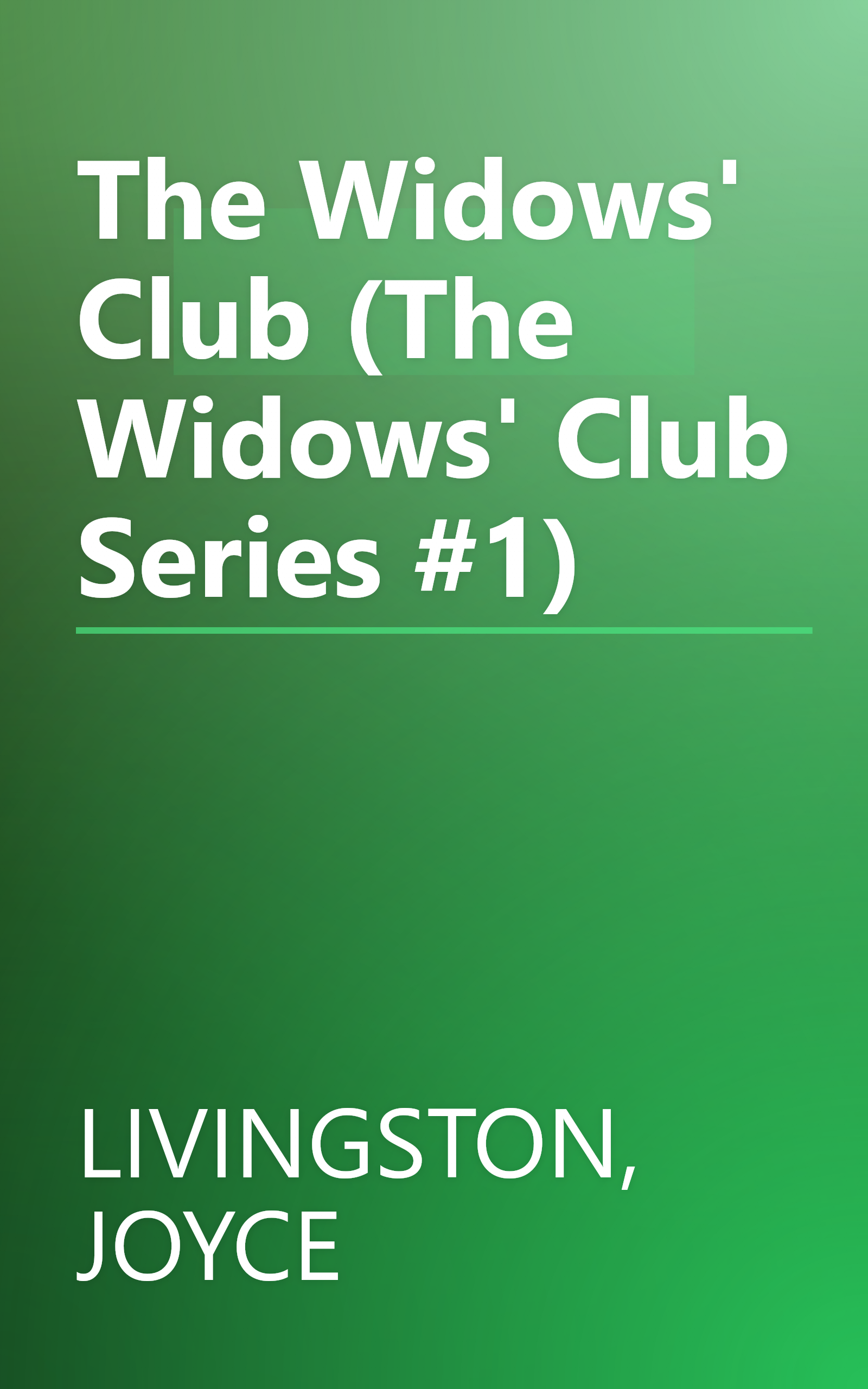 The Widows' Club (The Widows' Club Series #1) book cover