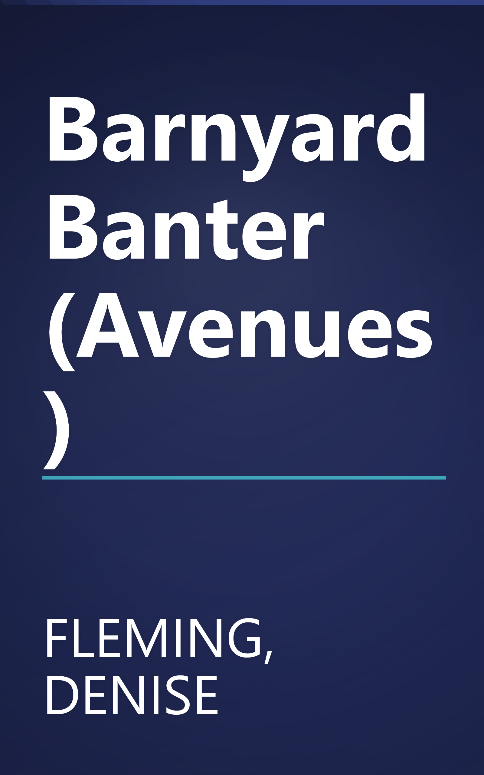 Barnyard Banter (Avenues) book cover