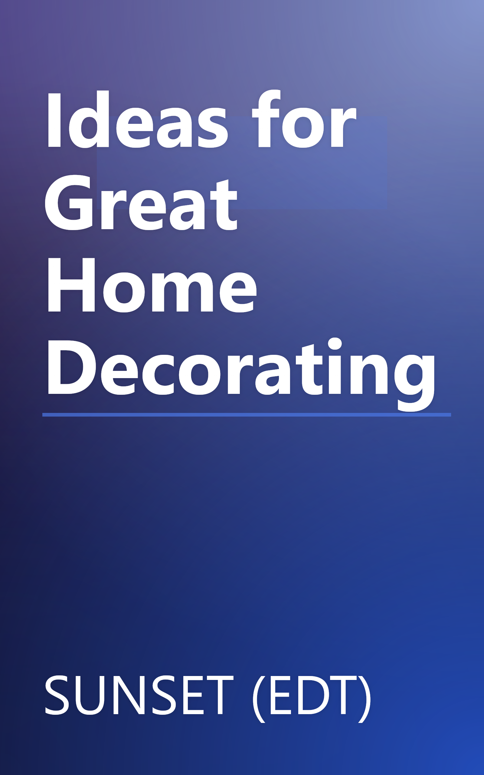 Ideas for Great Home Decorating book cover