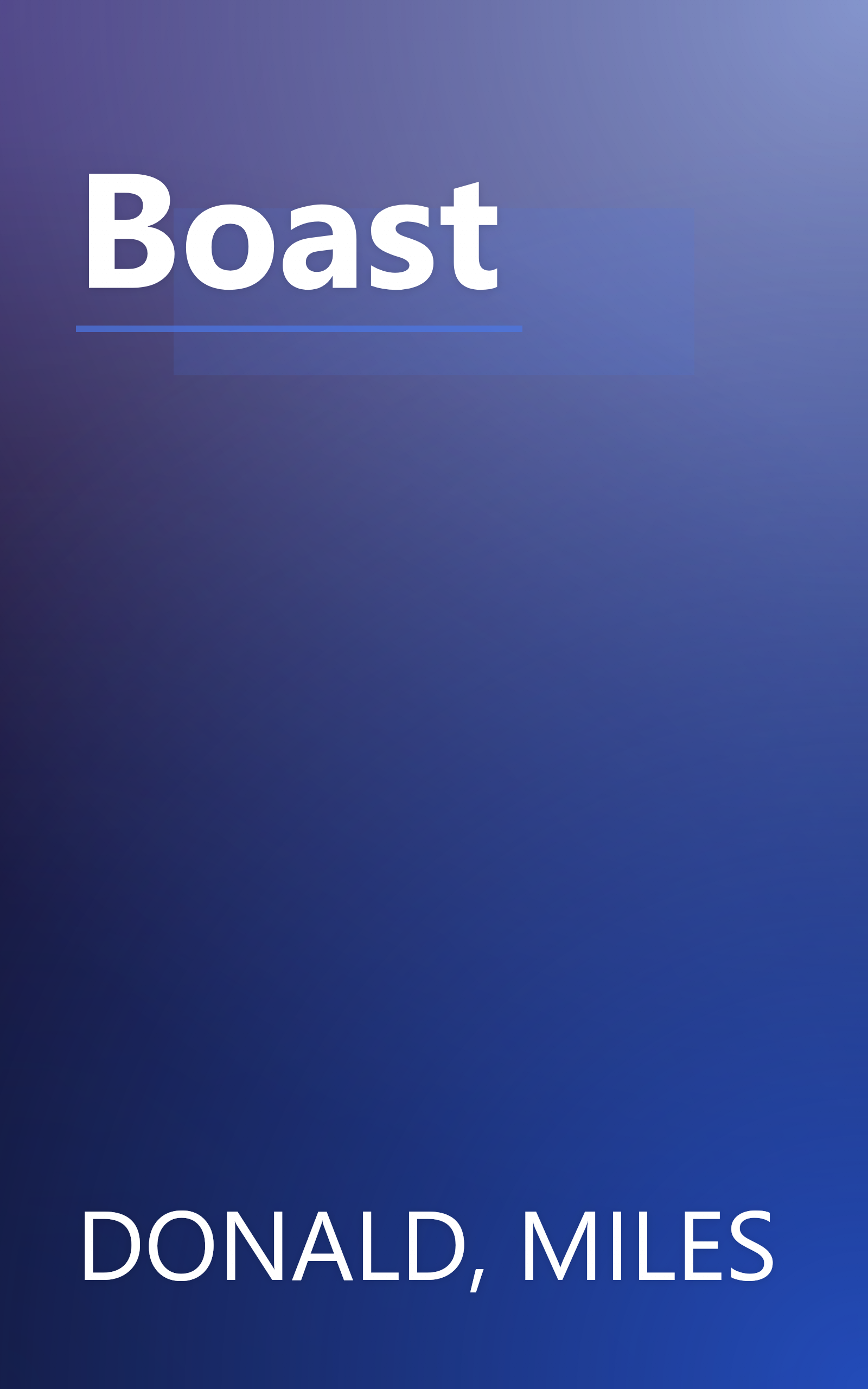 Boast book cover