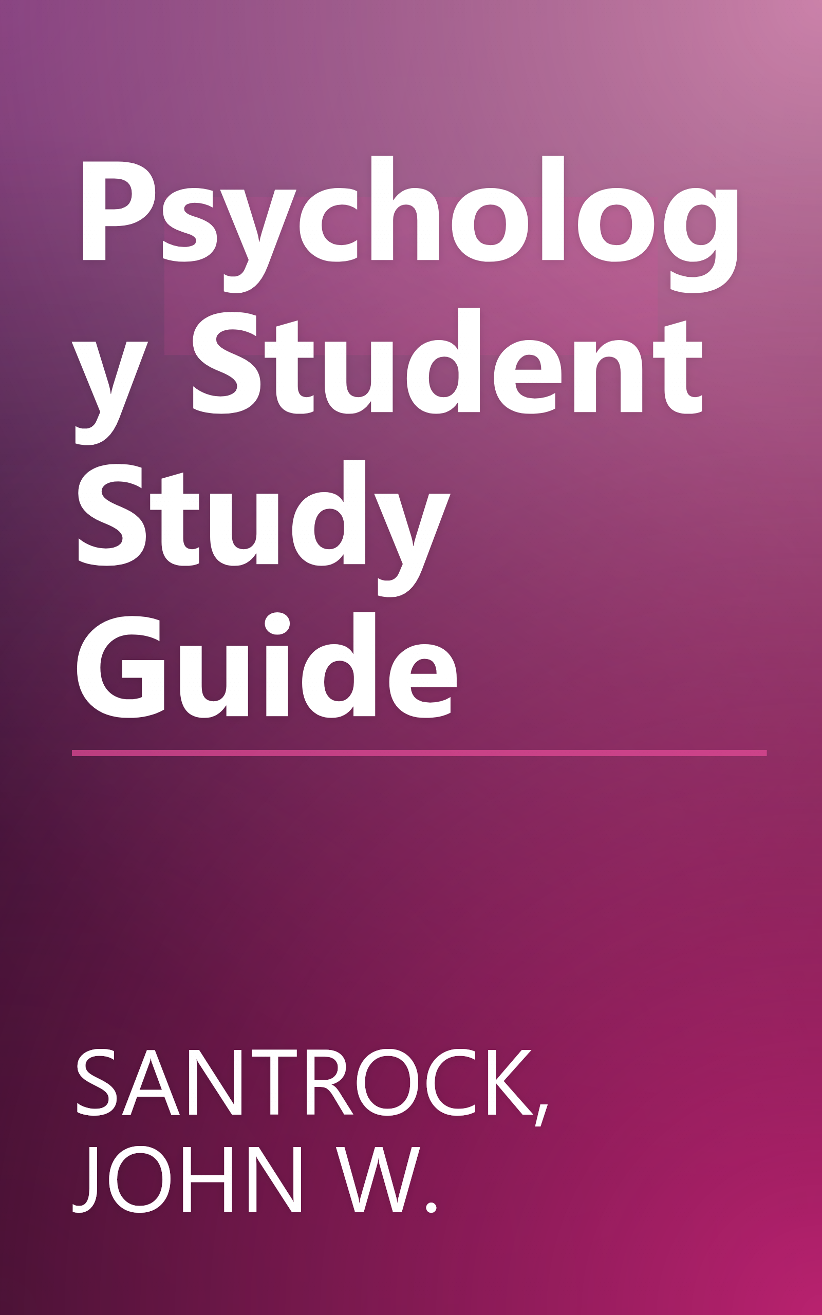 Psychology Student Study Guide book cover