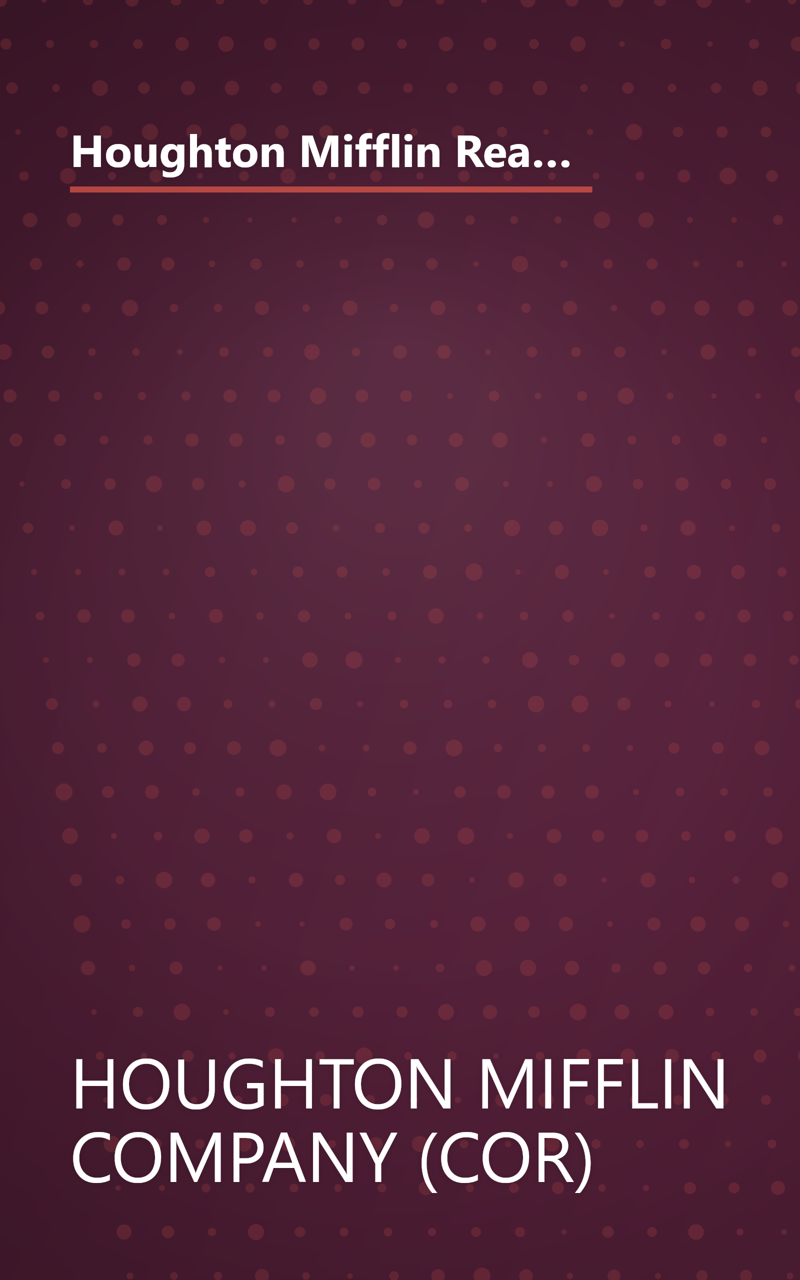 Houghton Mifflin Reading: The Nation's Choice: Theme Paperbacks, On-Level Grade 2.1 Theme 1 - The Adventures of Sugar & Junior book cover