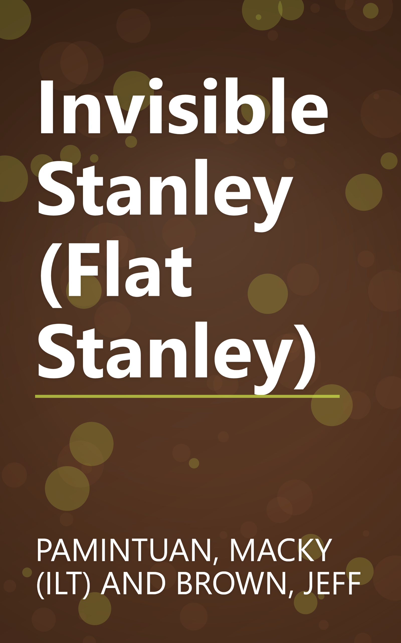 Invisible Stanley (Flat Stanley) book cover