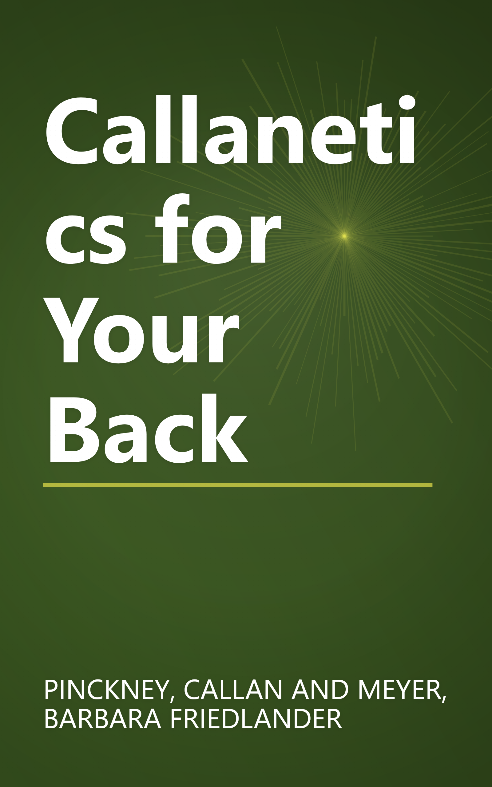 Callanetics for Your Back book cover