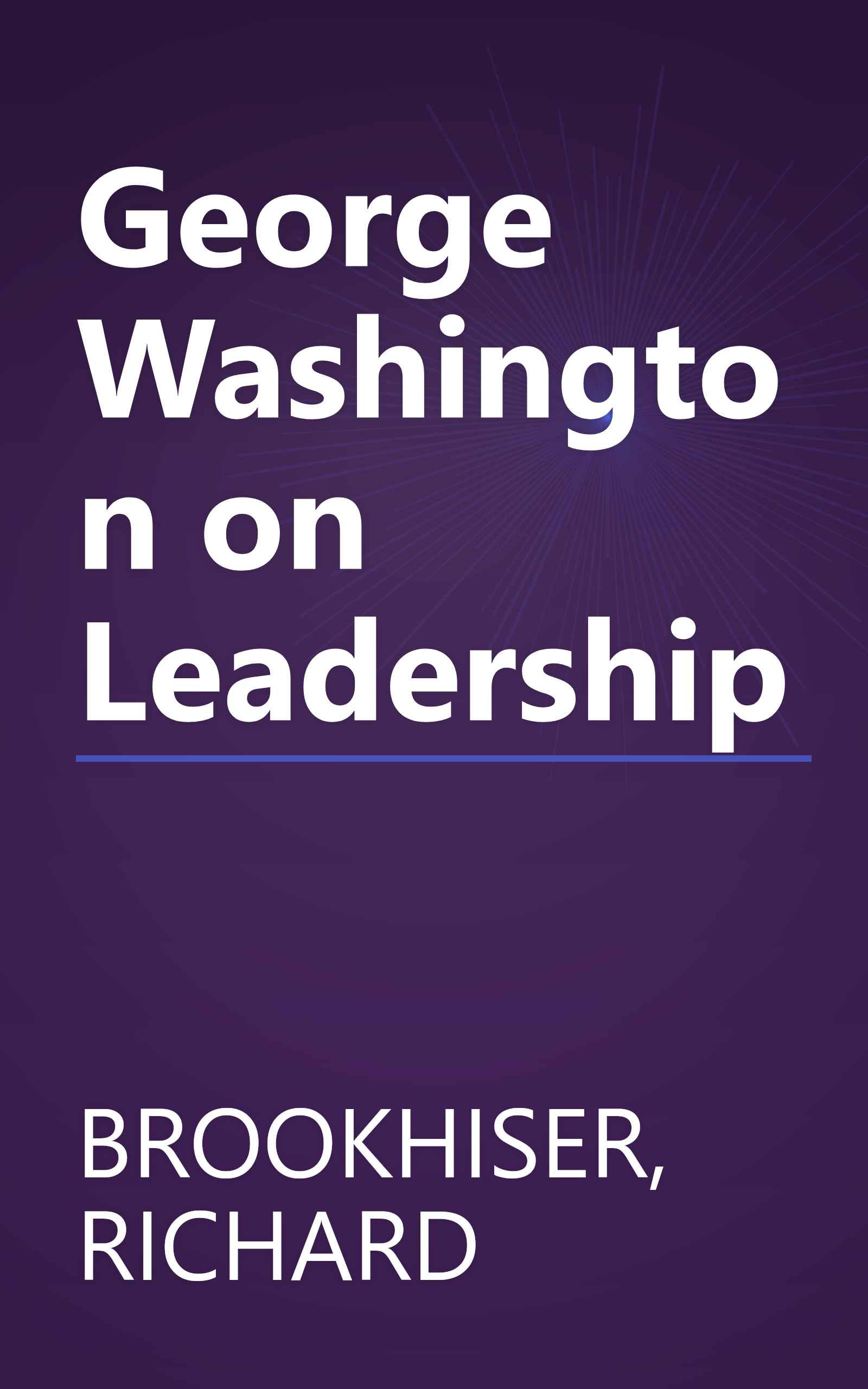 George Washington on Leadership book cover