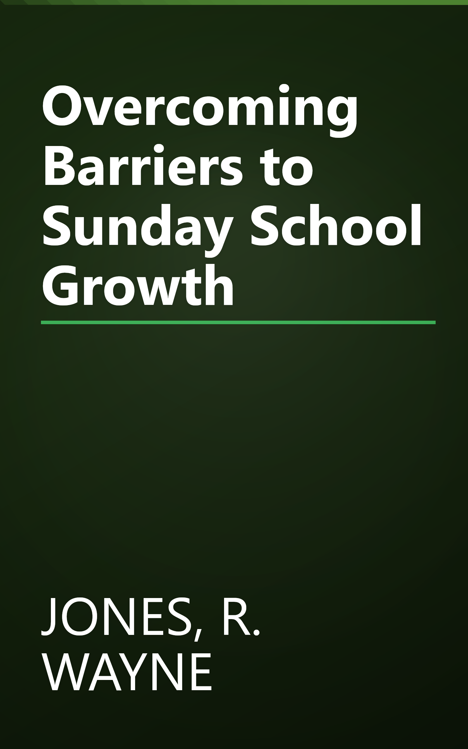 Overcoming Barriers to Sunday School Growth book cover