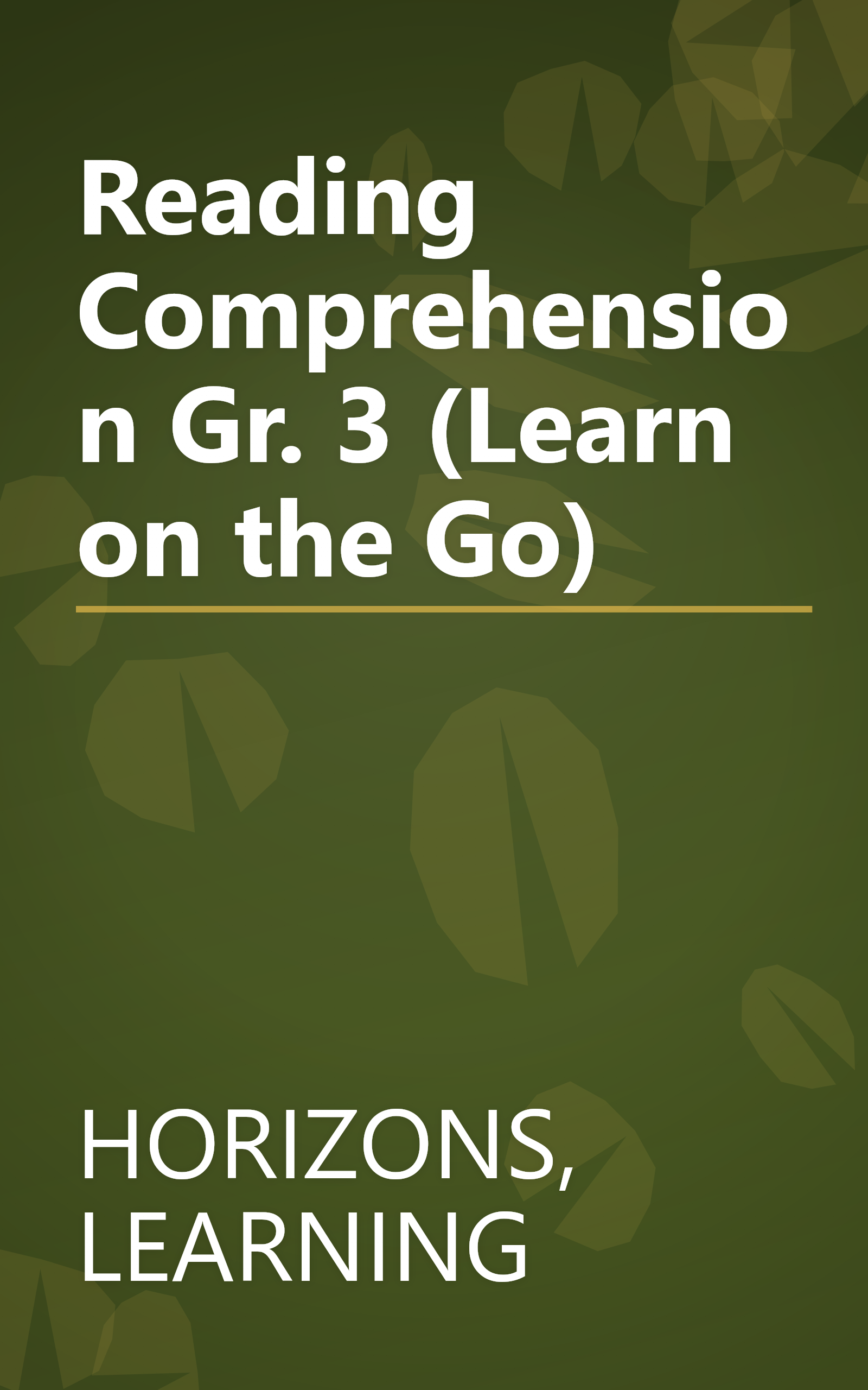 Reading Comprehension Gr. 3 (Learn on the Go) book cover