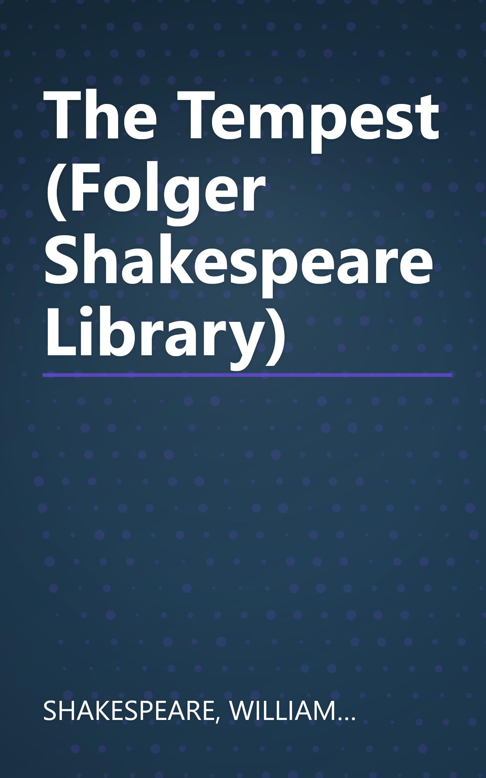 The Tempest (Folger Shakespeare Library) book cover