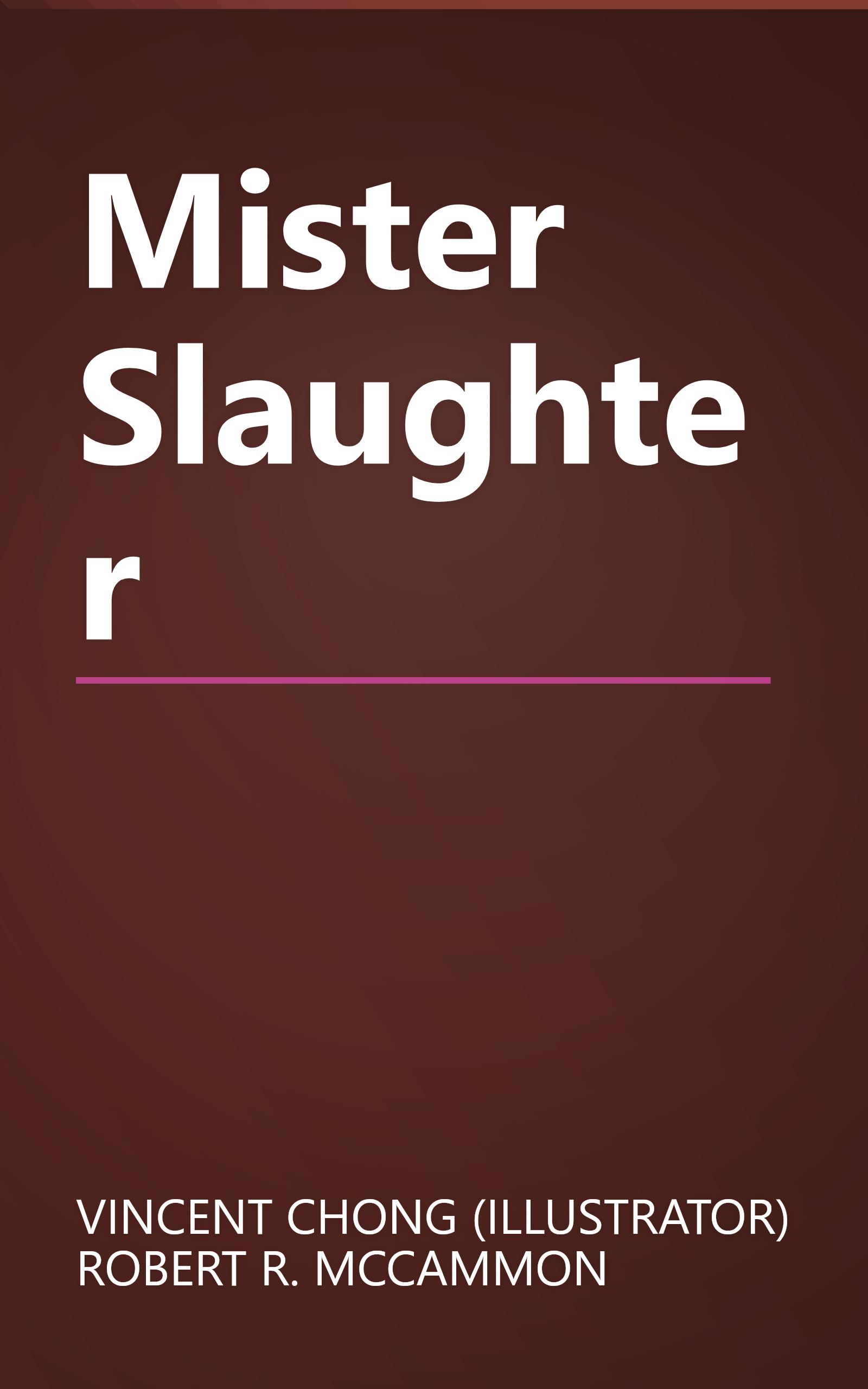 Mister Slaughter book cover