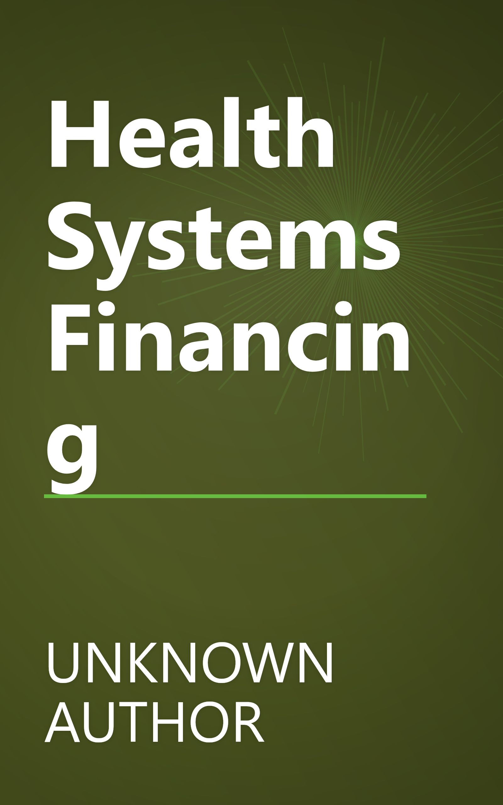 Health Systems Financing book cover