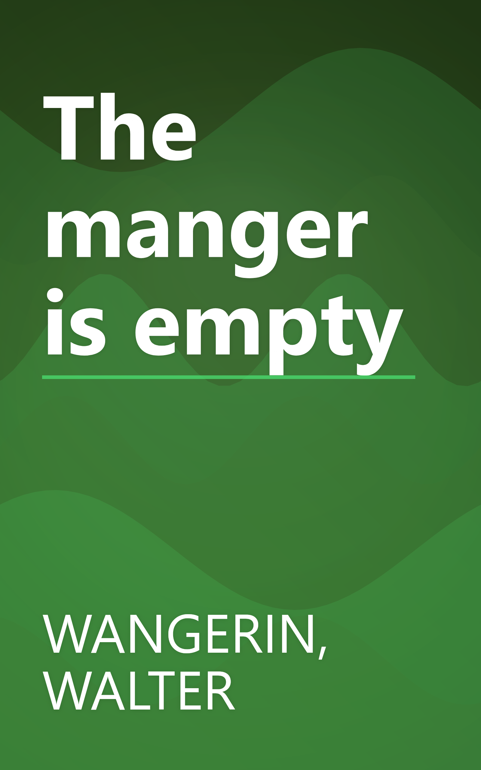 The manger is empty book cover