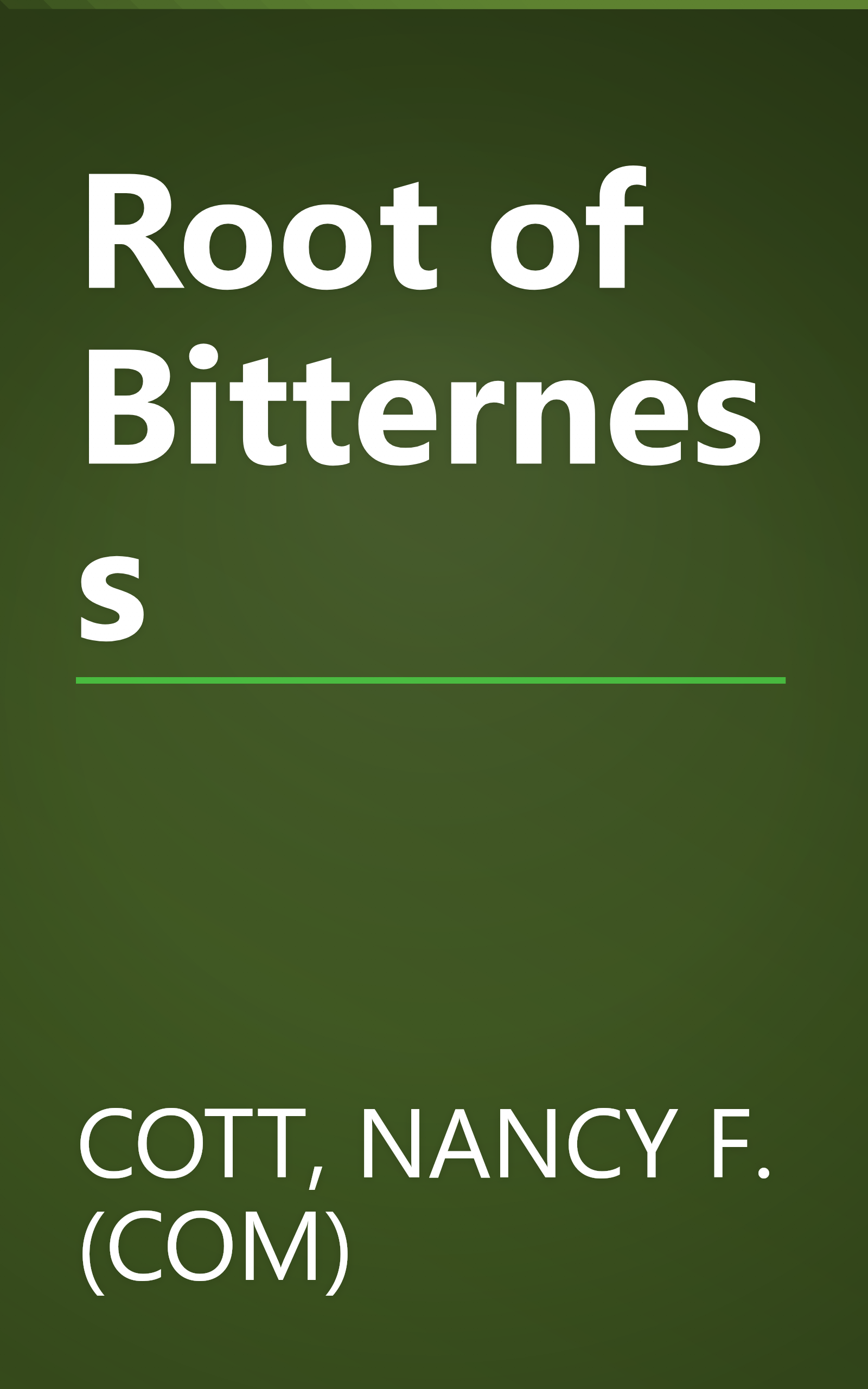 Root of Bitterness book cover
