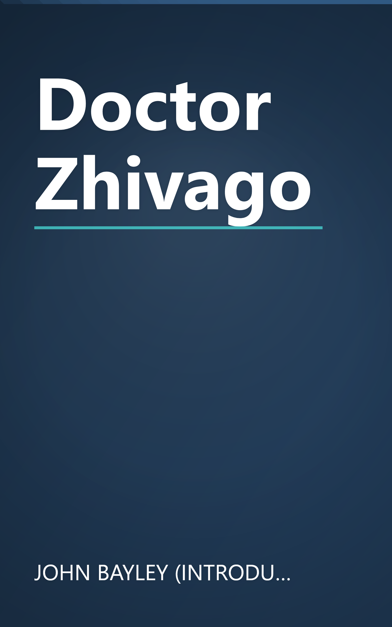 Doctor Zhivago book cover