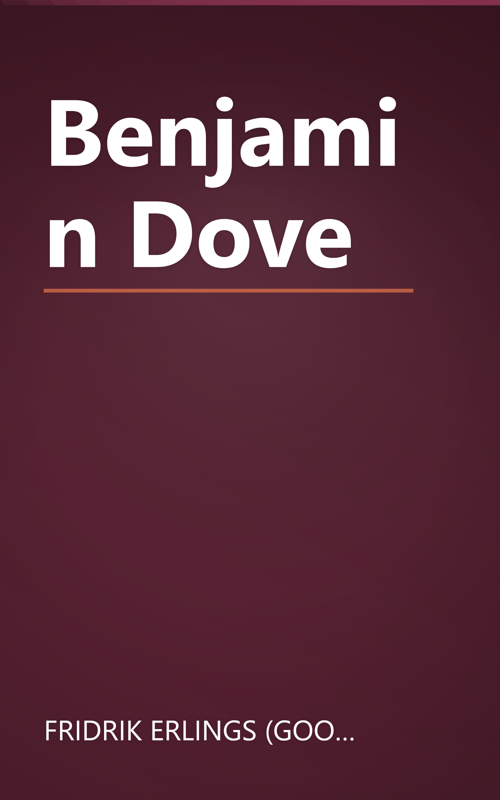 Benjamin Dove book cover