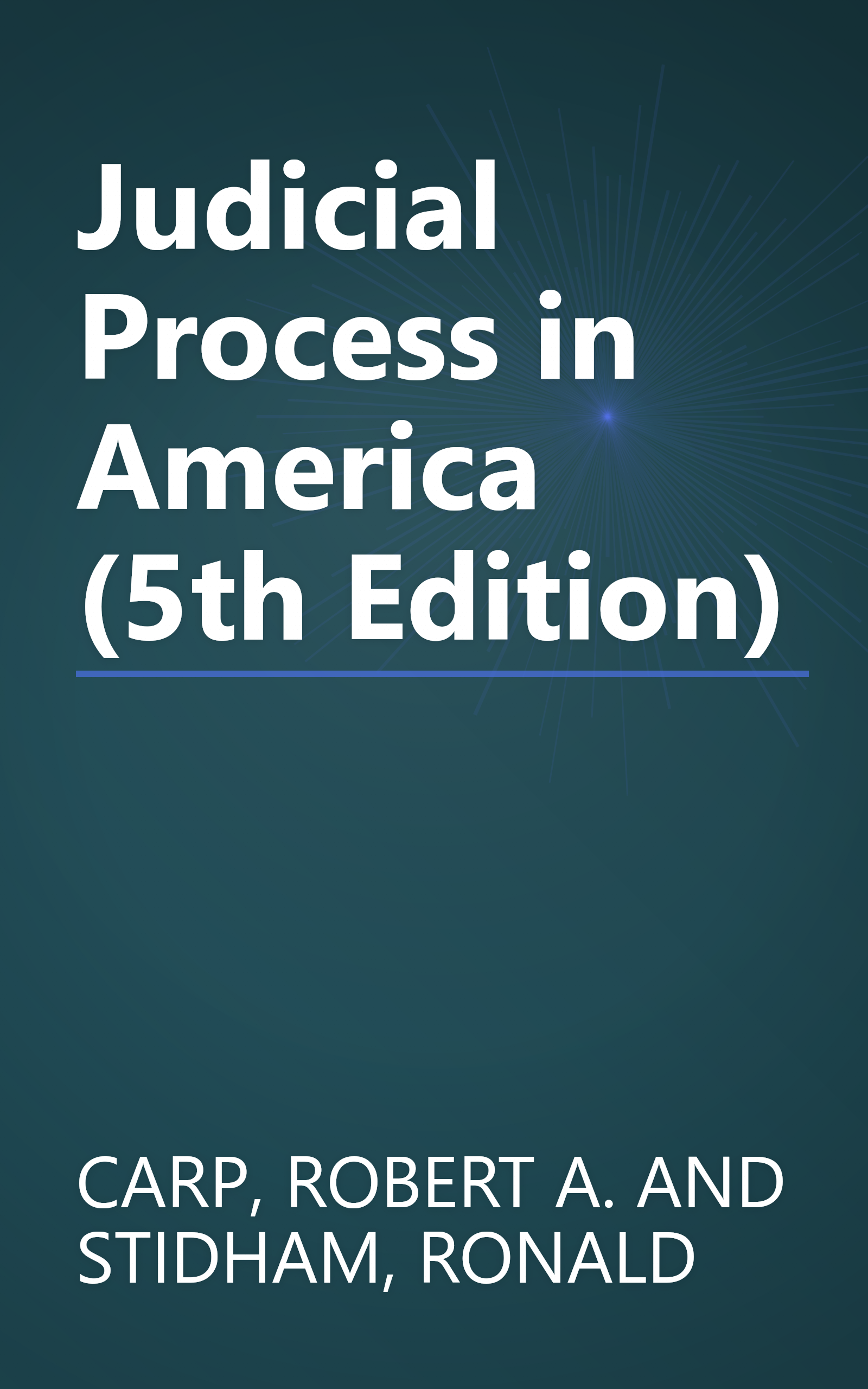Judicial Process in America (5th Edition) book cover