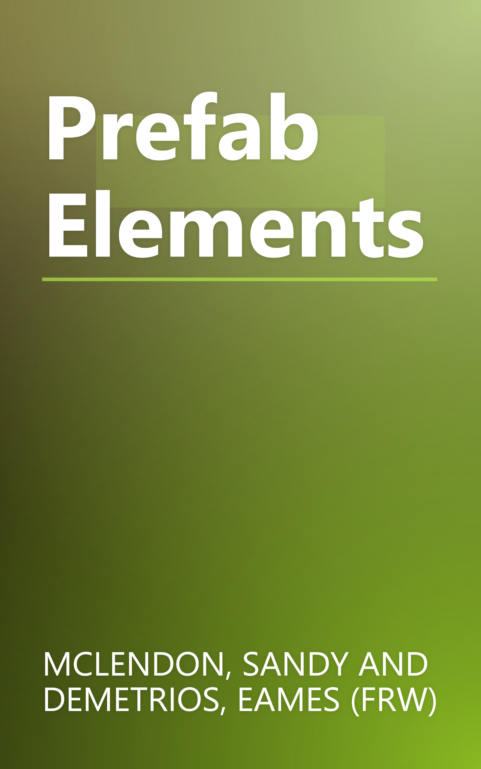 Prefab Elements book cover