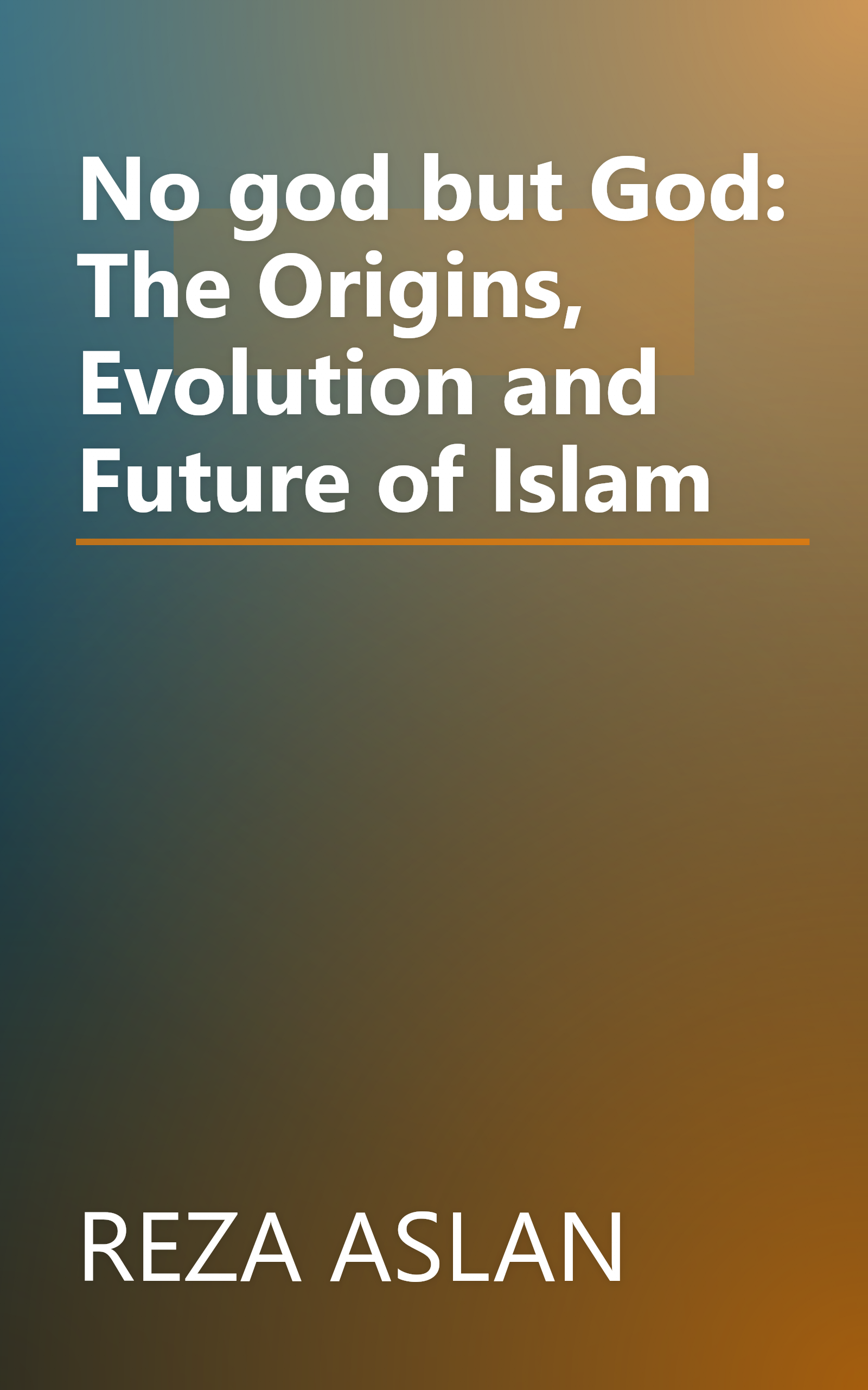 No god but God: The Origins, Evolution and Future of Islam book cover