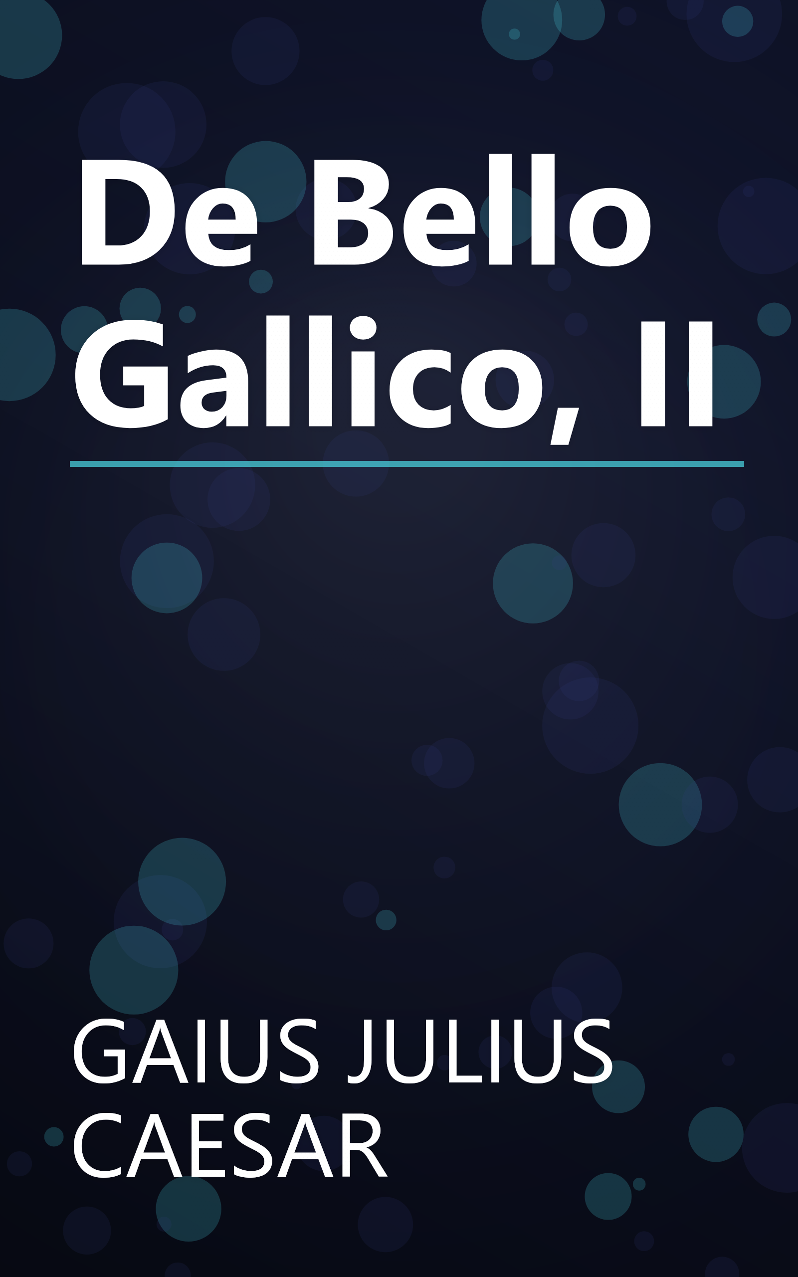 De Bello Gallico, II book cover