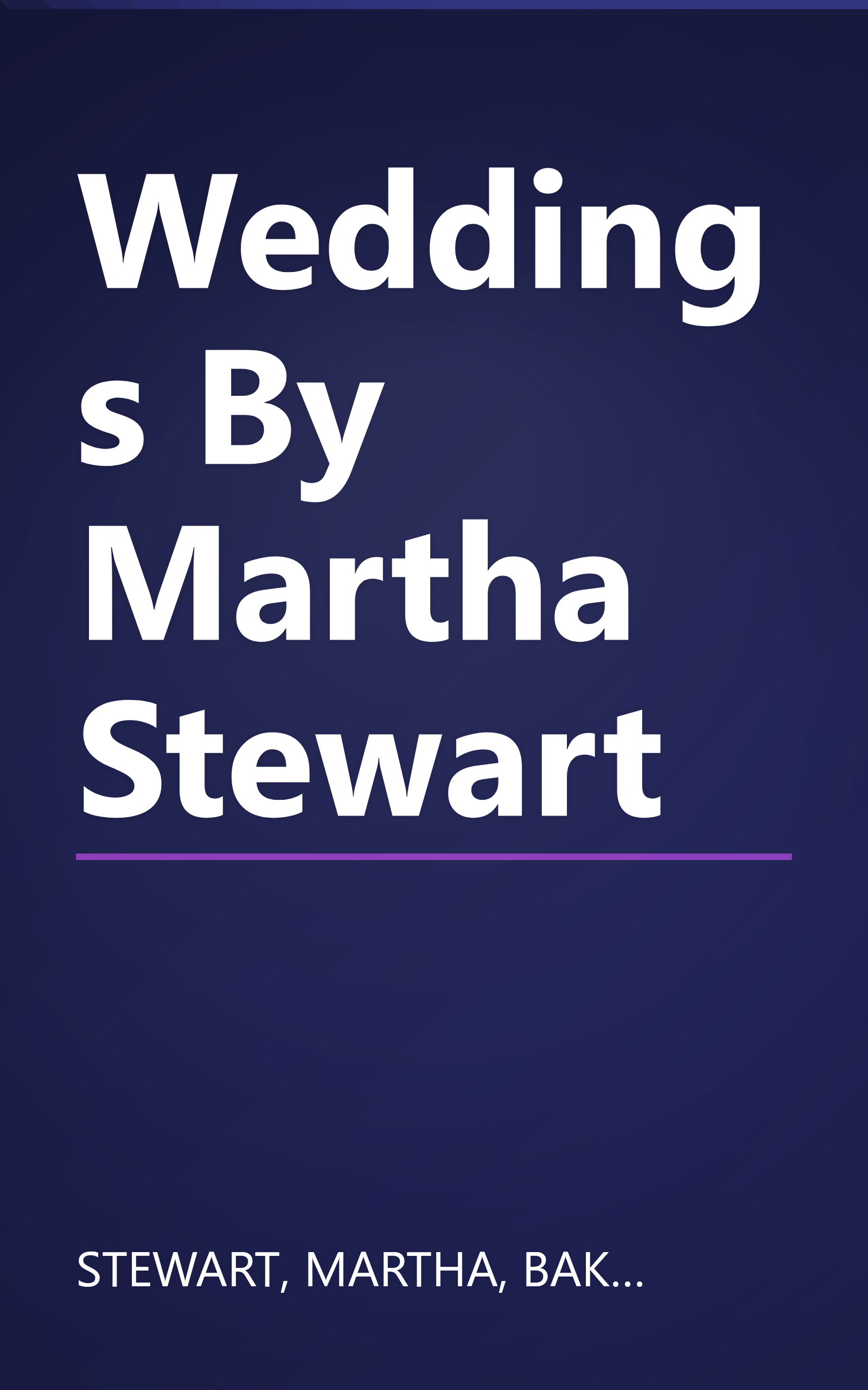 Weddings By Martha Stewart book cover