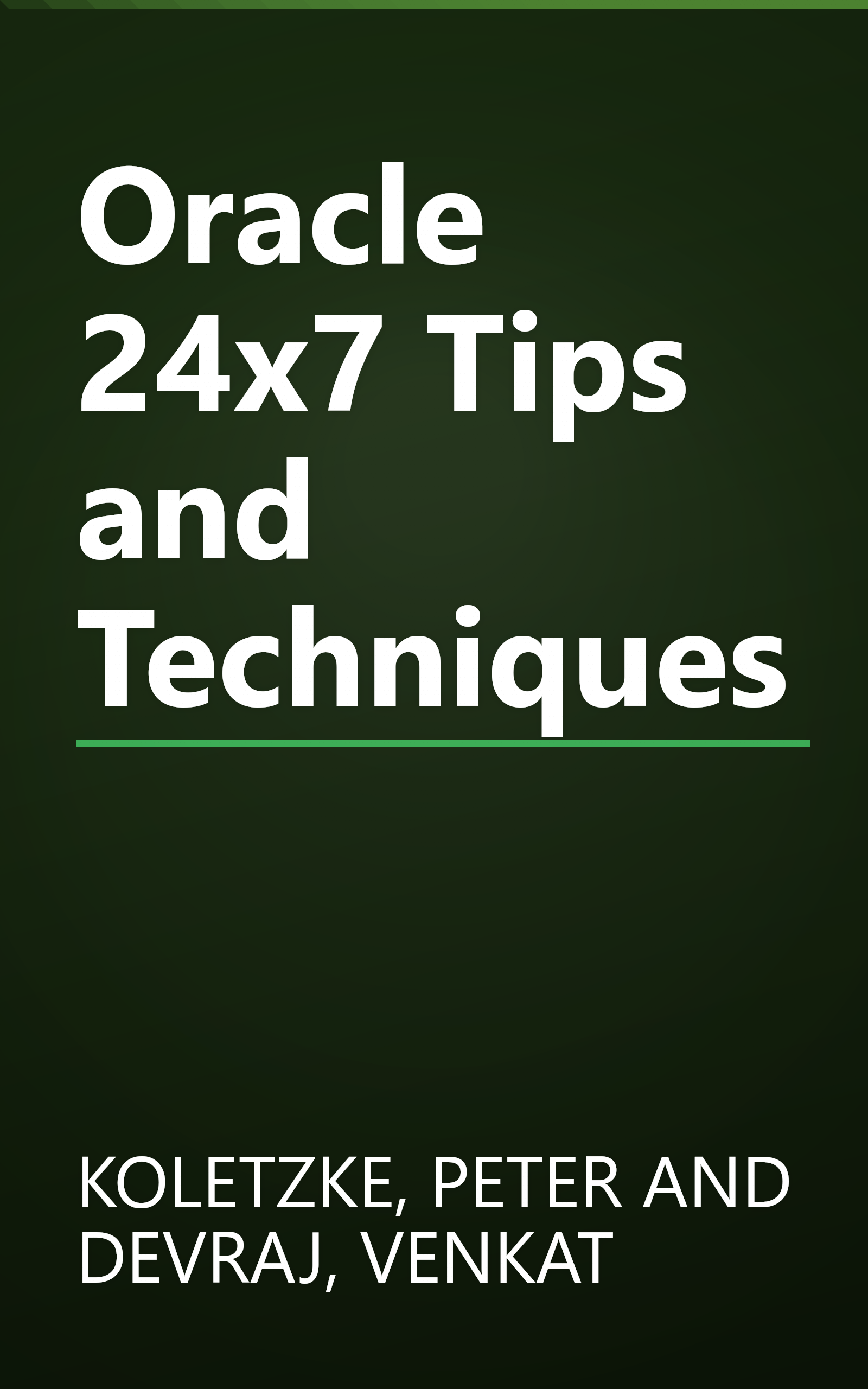 Oracle 24x7 Tips and Techniques book cover