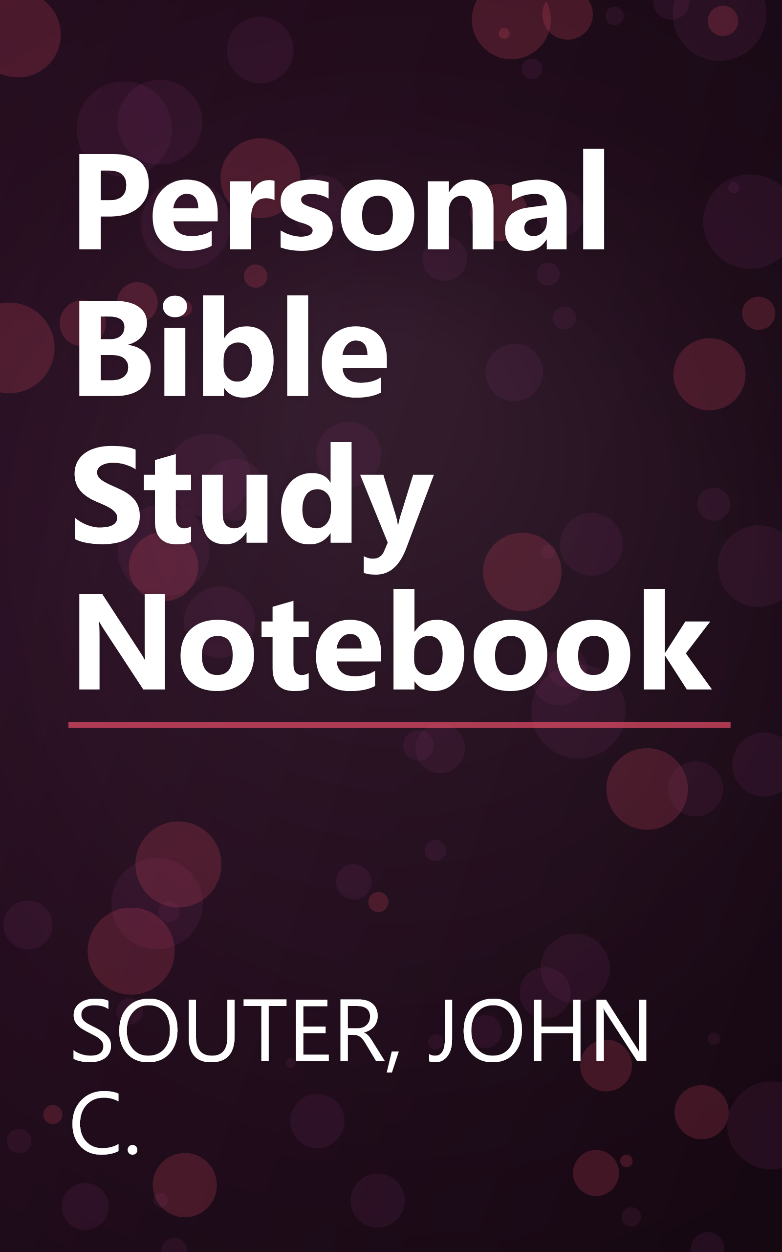 Personal Bible Study Notebook book cover