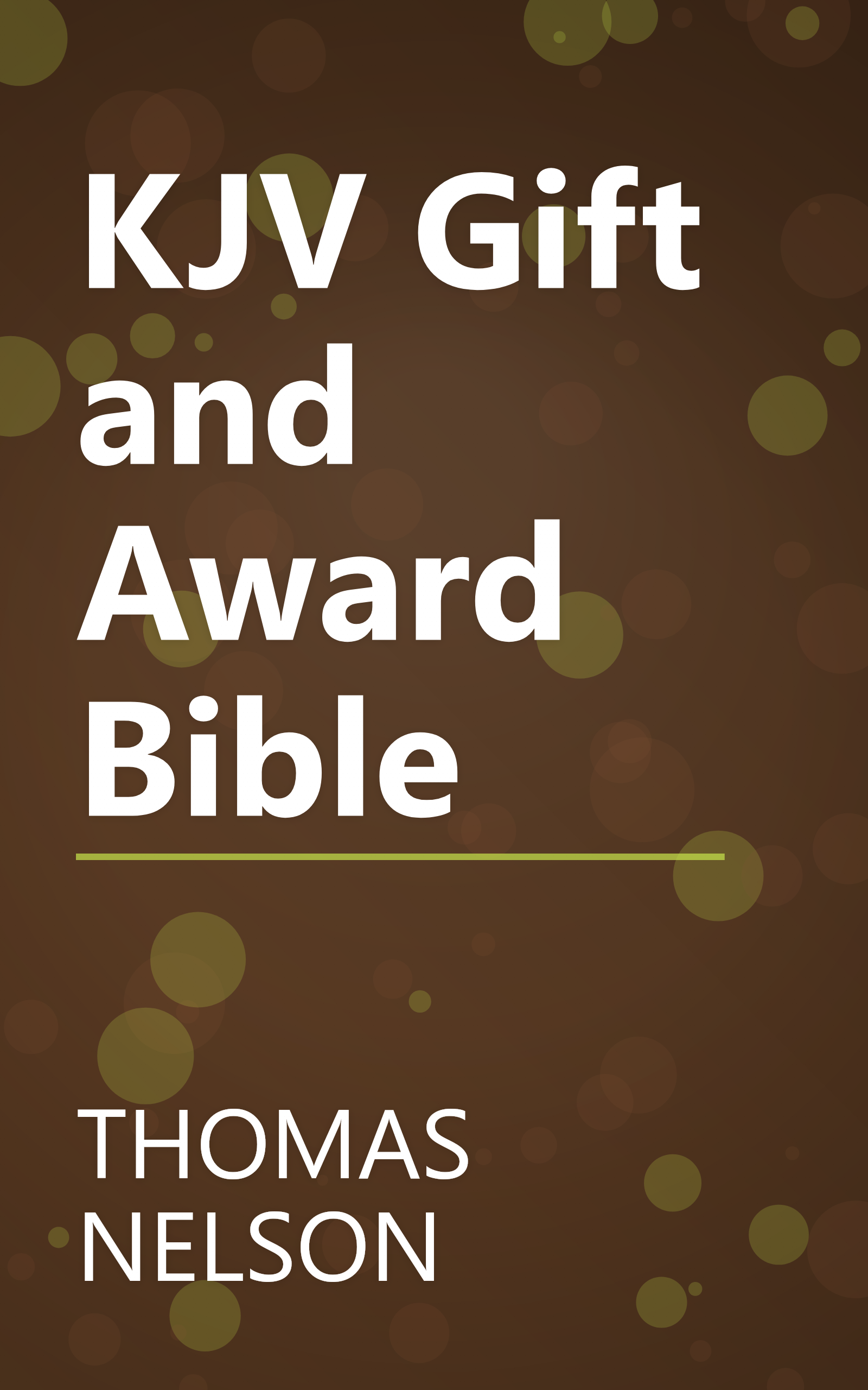 KJV Gift and Award Bible book cover