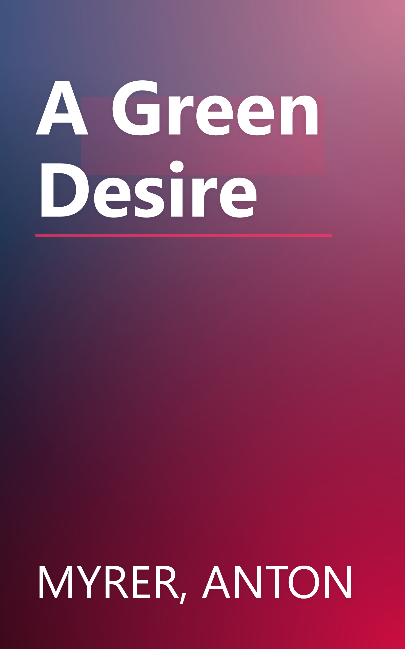 A Green Desire book cover