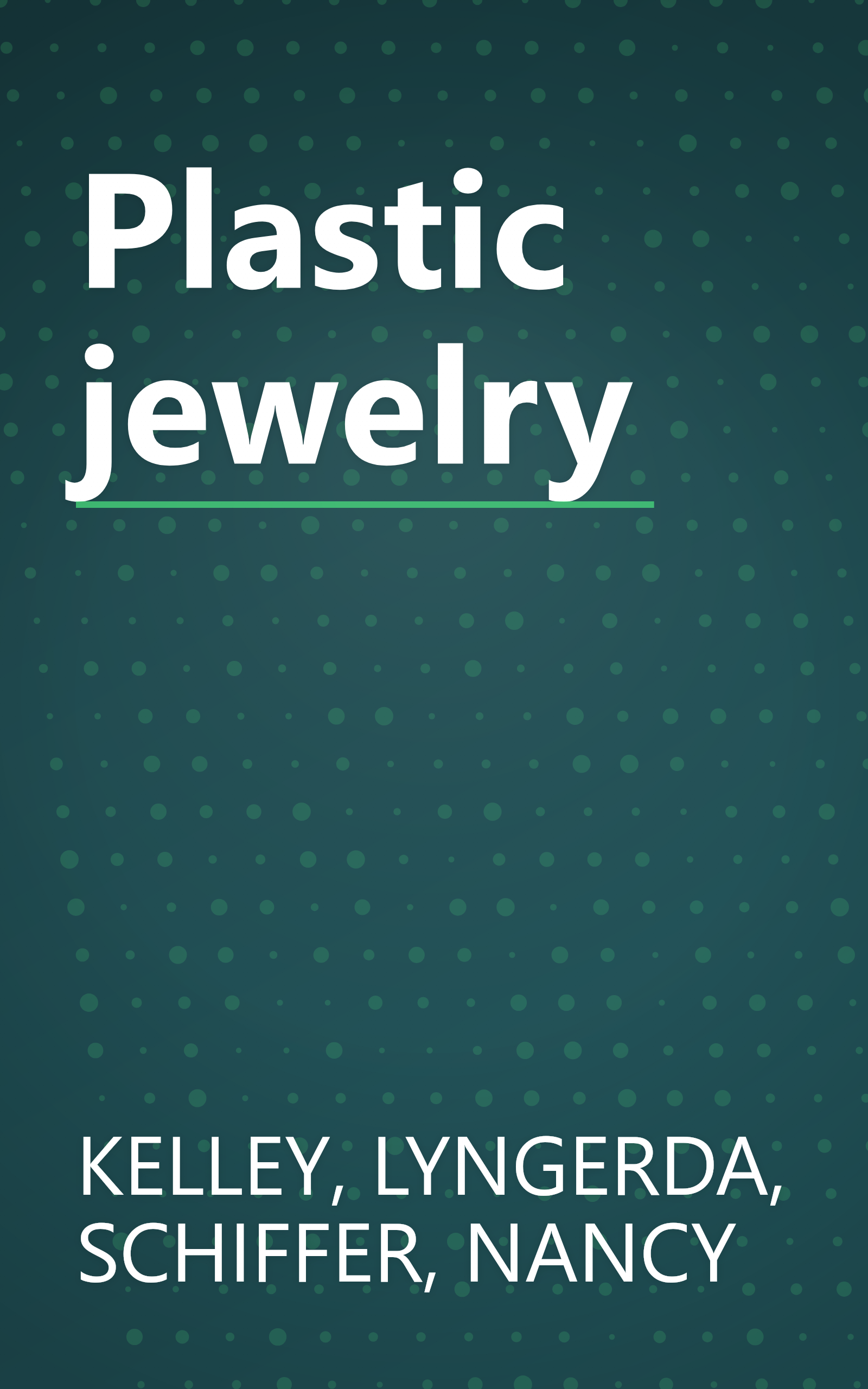 Plastic jewelry book cover