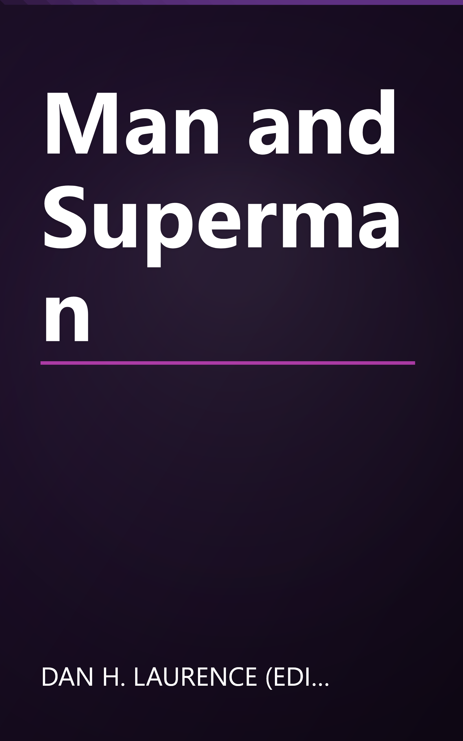 Man and Superman book cover