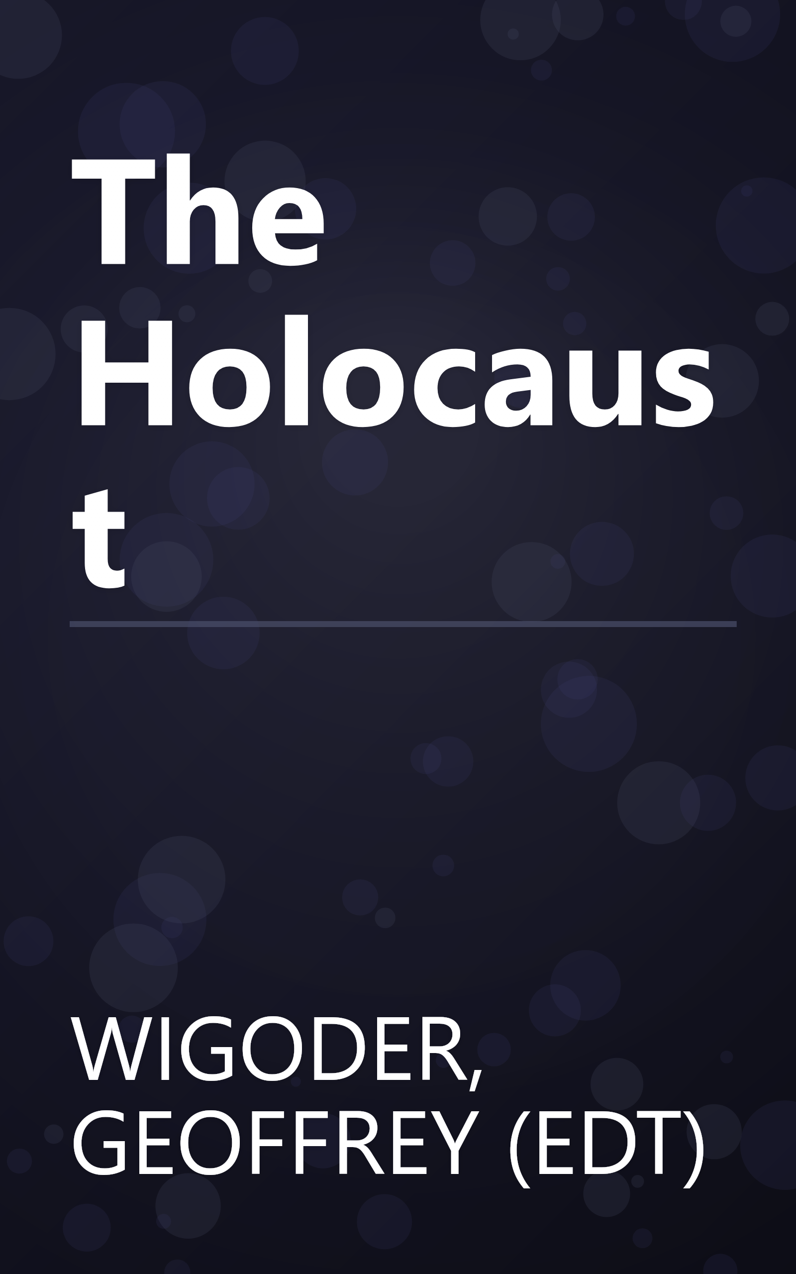 The Holocaust book cover