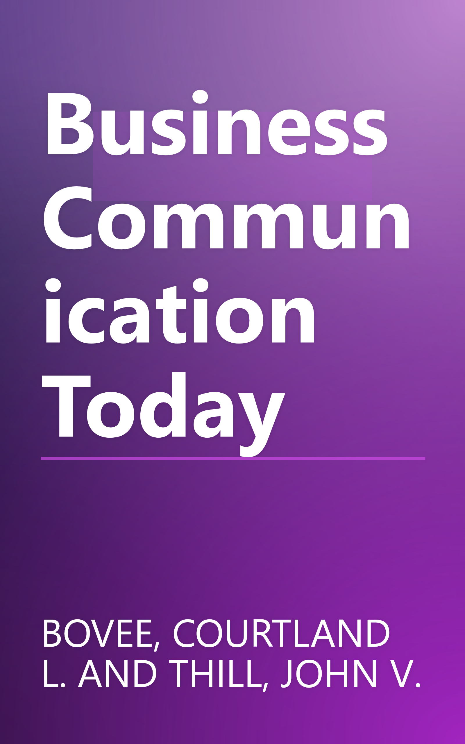 Business Communication Today book cover
