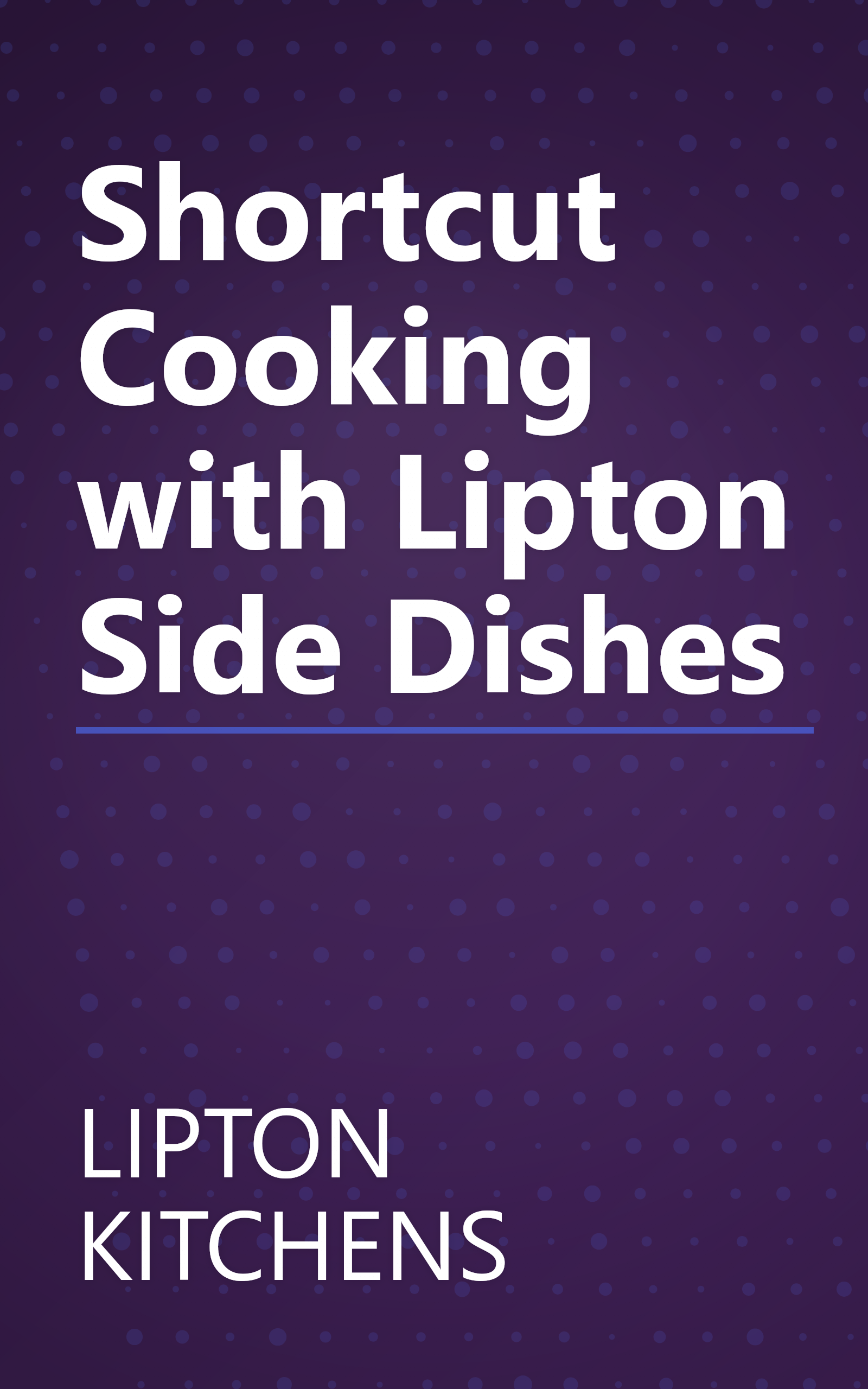 Shortcut Cooking with Lipton Side Dishes book cover