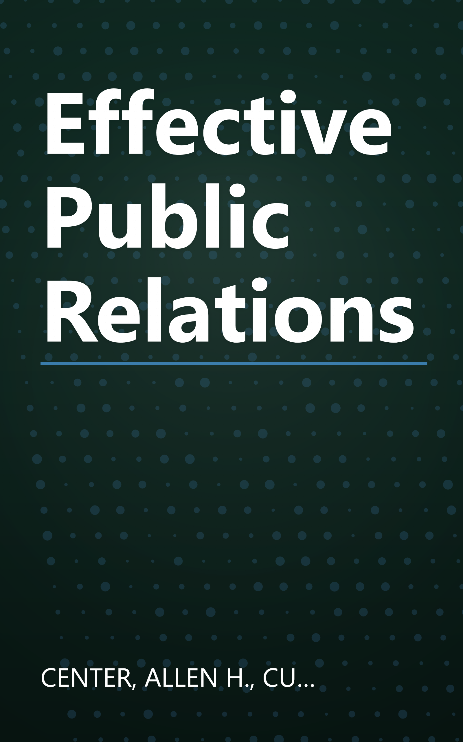 Effective Public Relations book cover