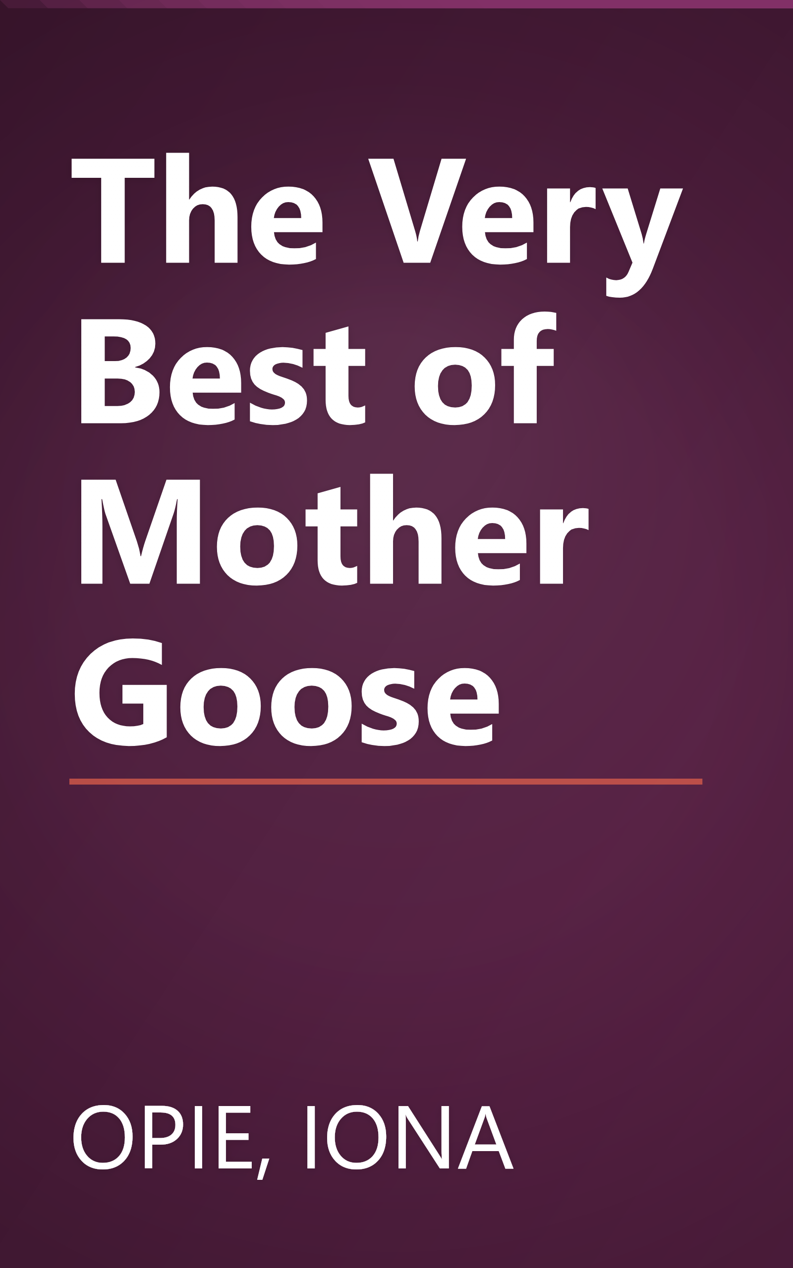 The Very Best of Mother Goose book cover