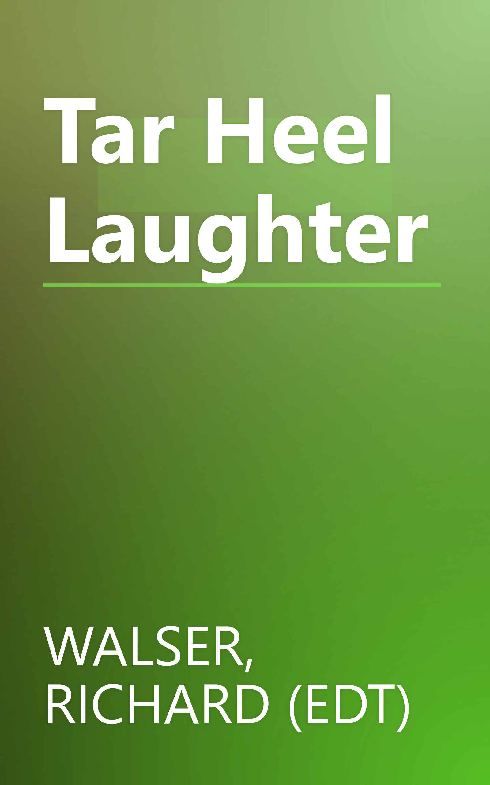 Tar Heel Laughter book cover
