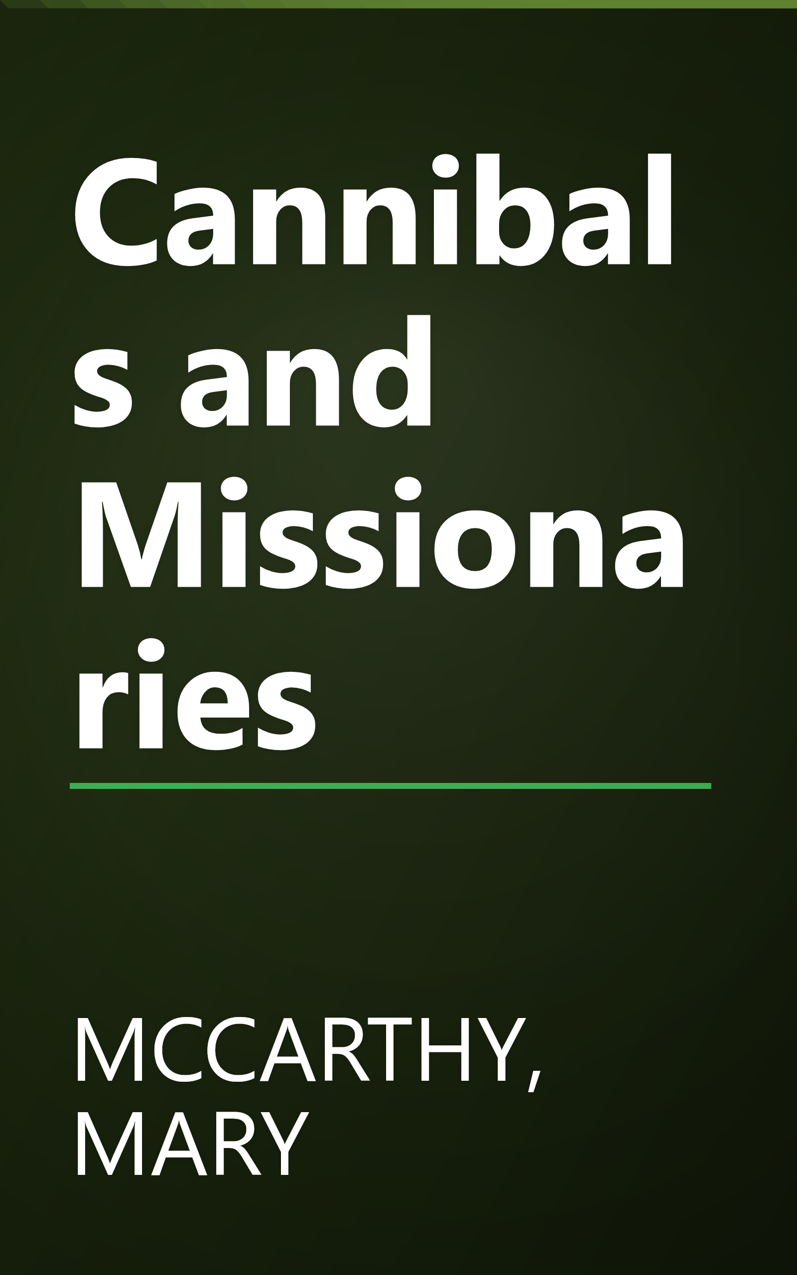 Cannibals and Missionaries book cover
