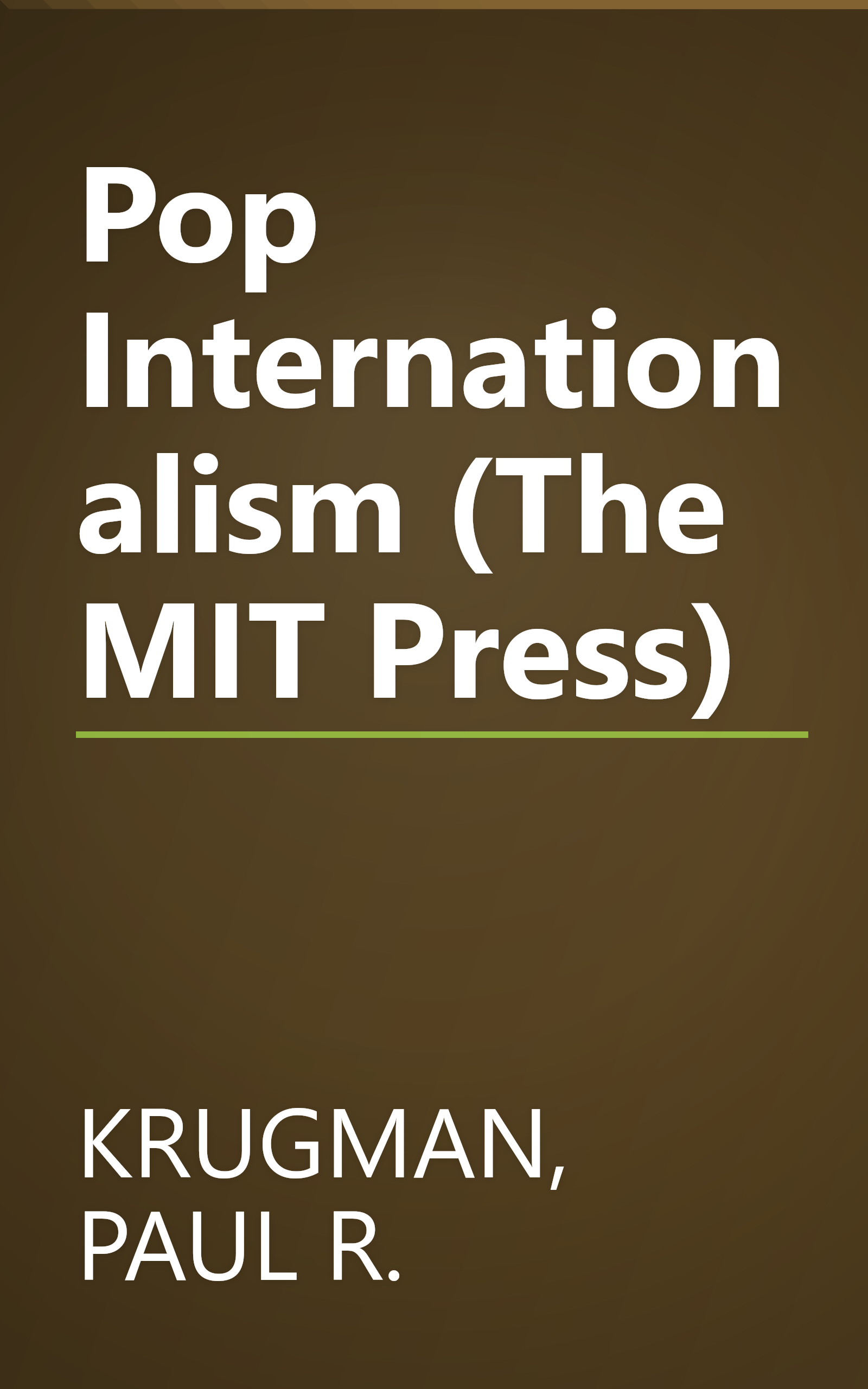 Pop Internationalism (The MIT Press) book cover