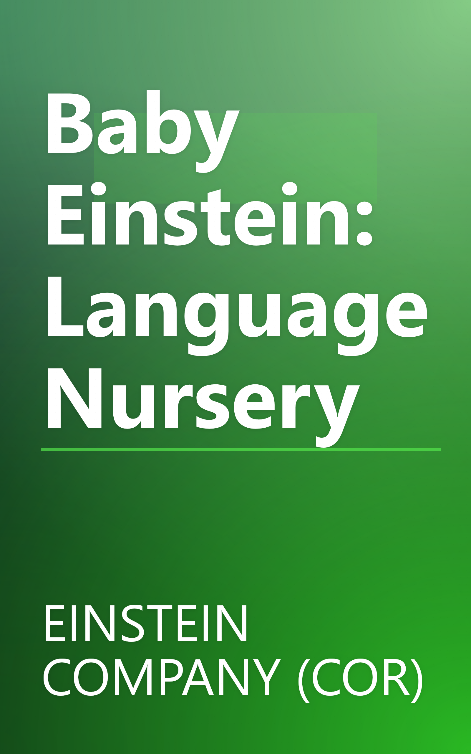 Baby Einstein: Language Nursery book cover