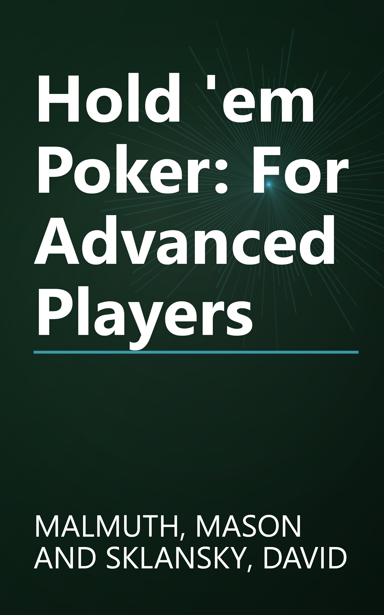 Hold 'em Poker: For Advanced Players book cover