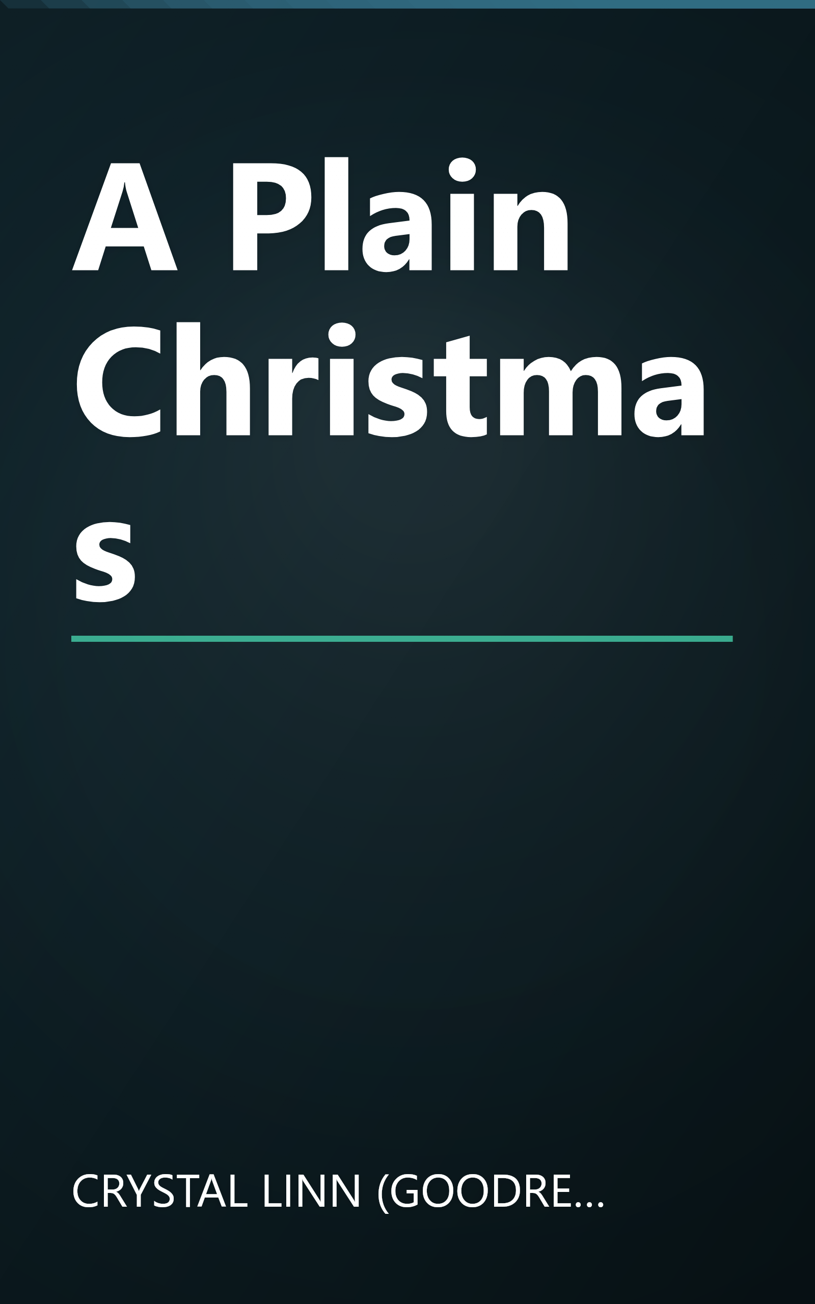 A Plain Christmas book cover