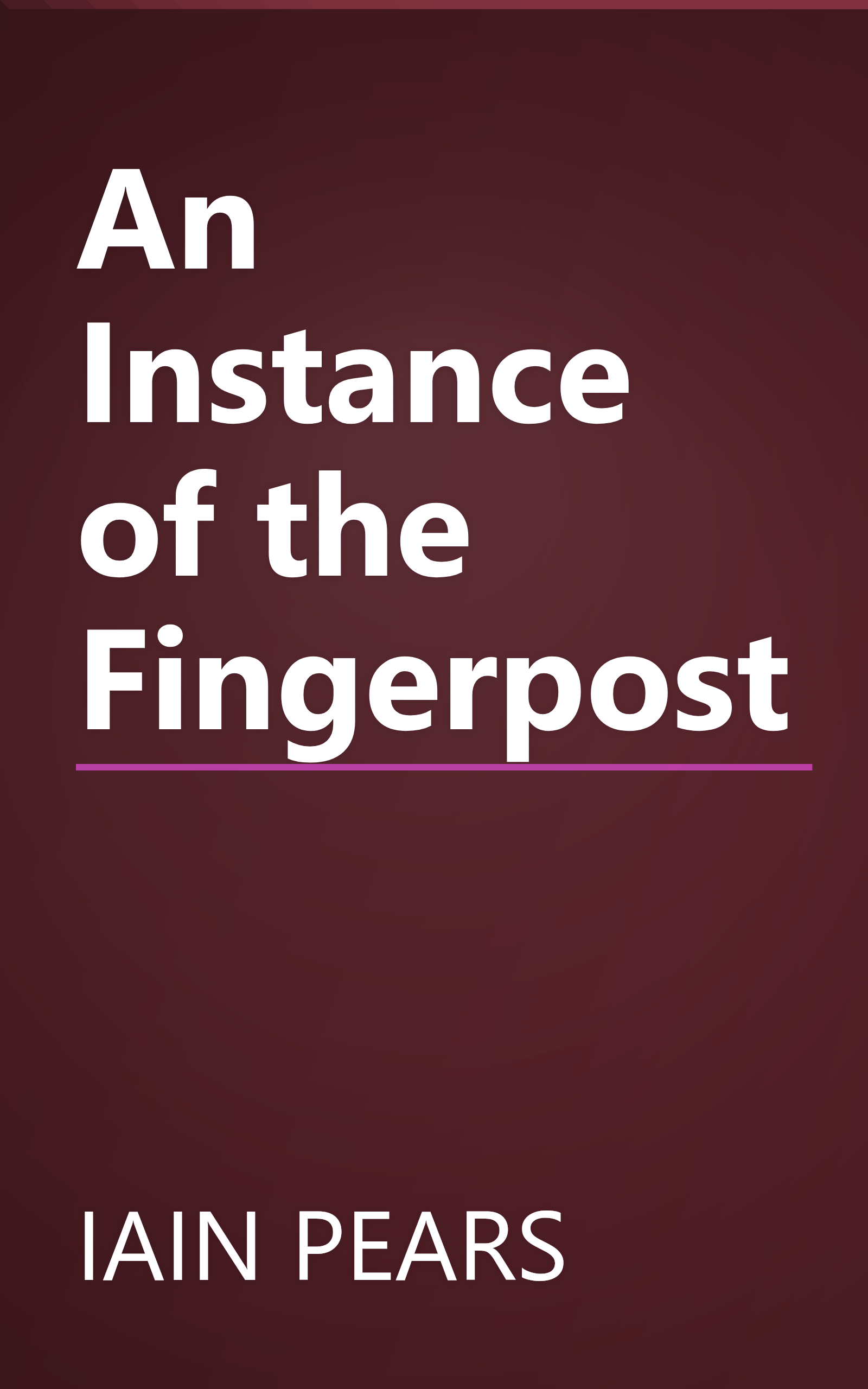 An Instance of the Fingerpost book cover