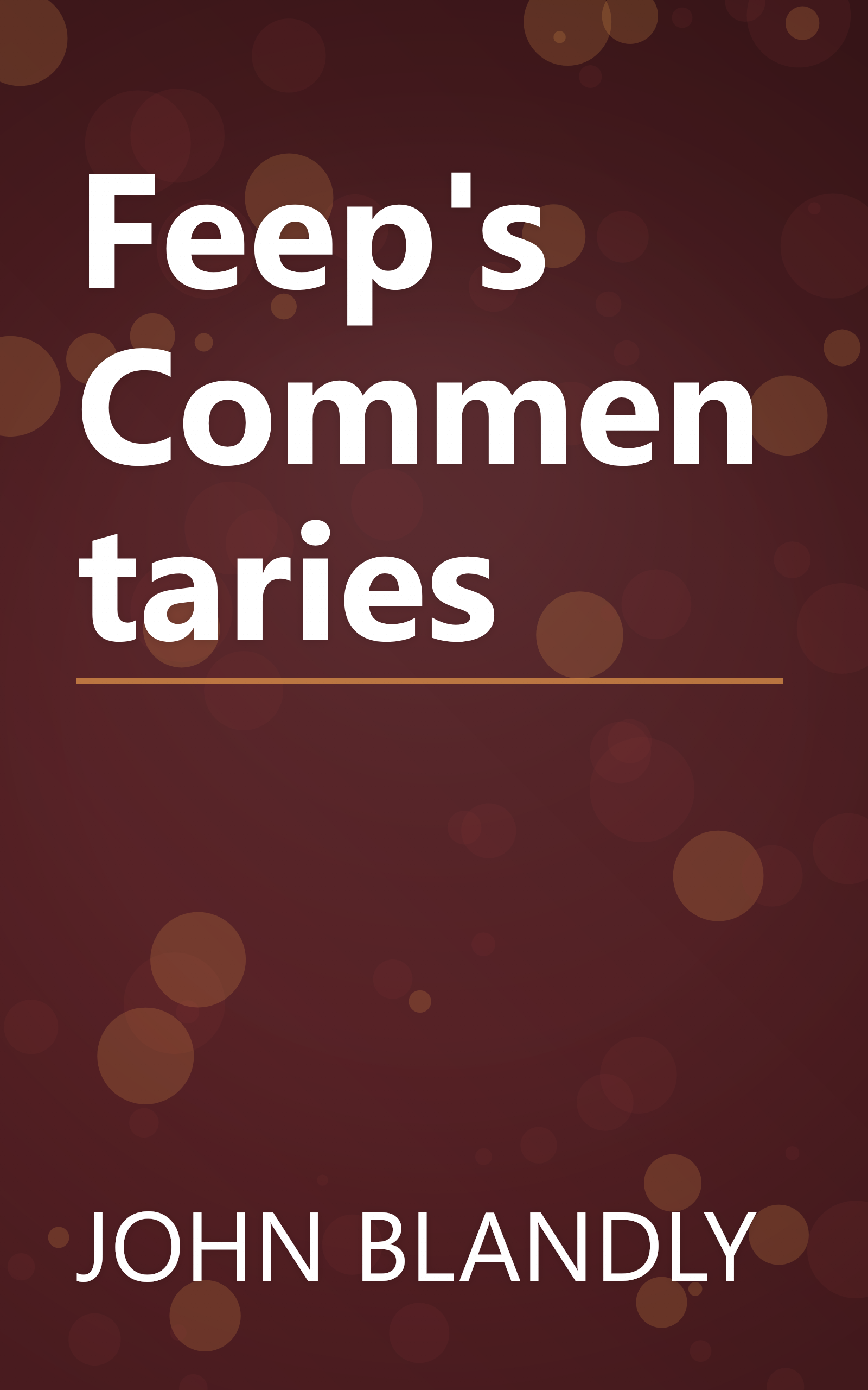 Feep's Commentaries book cover
