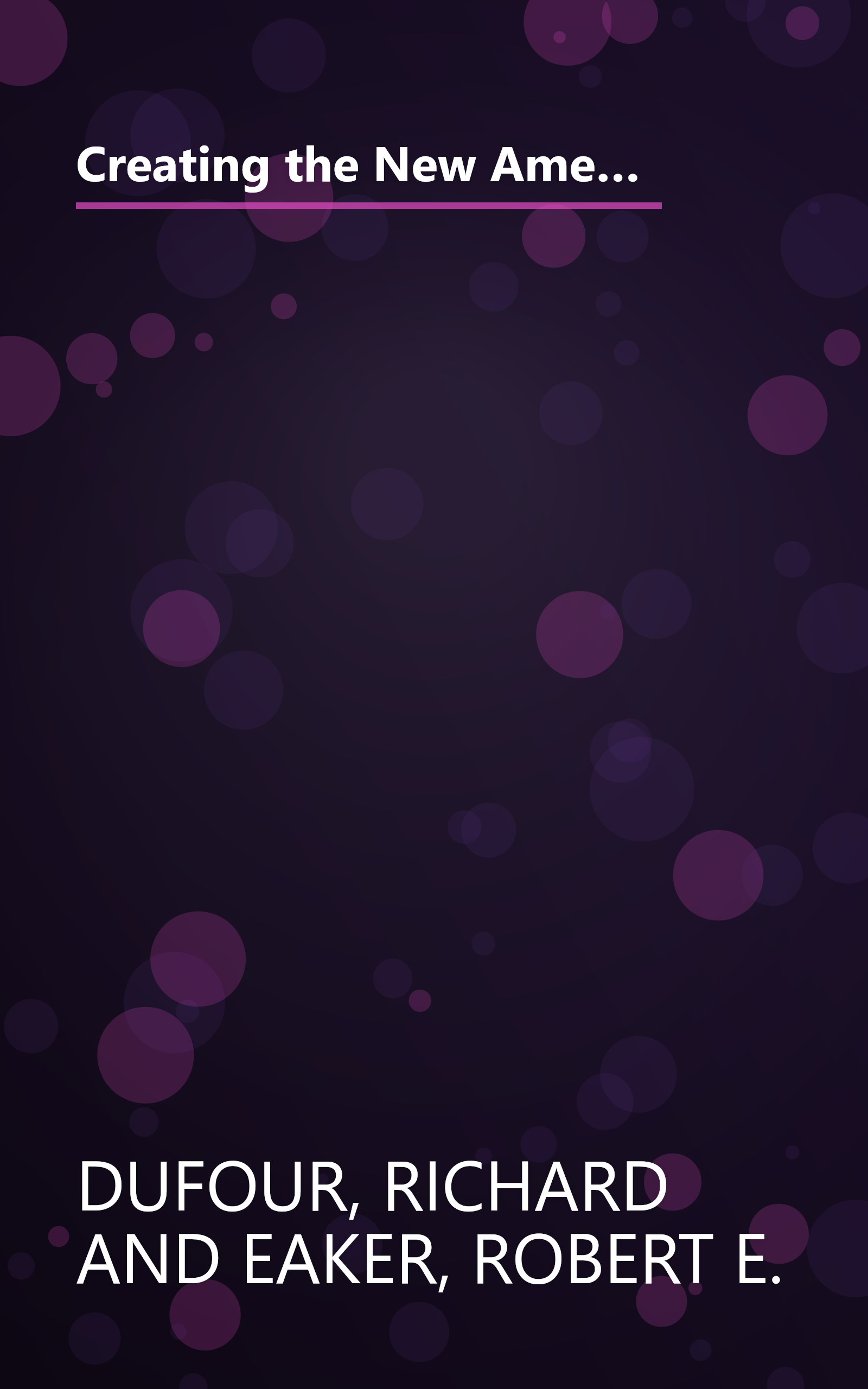 Creating the New American School: A Principal's Guide to School Improvement (Transforming Schools) (Archaeological Series) book cover