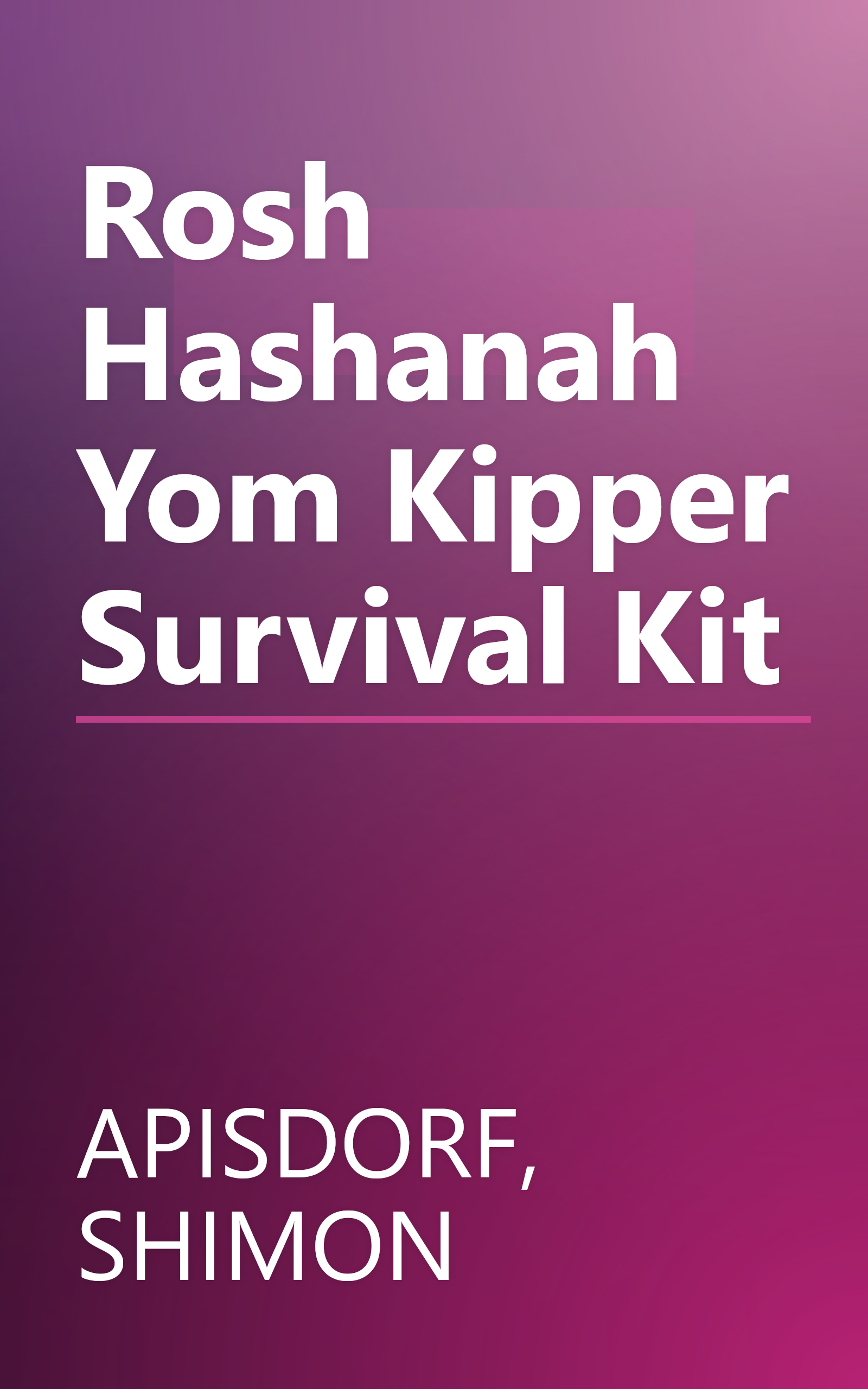 Rosh Hashanah Yom Kipper Survival Kit book cover