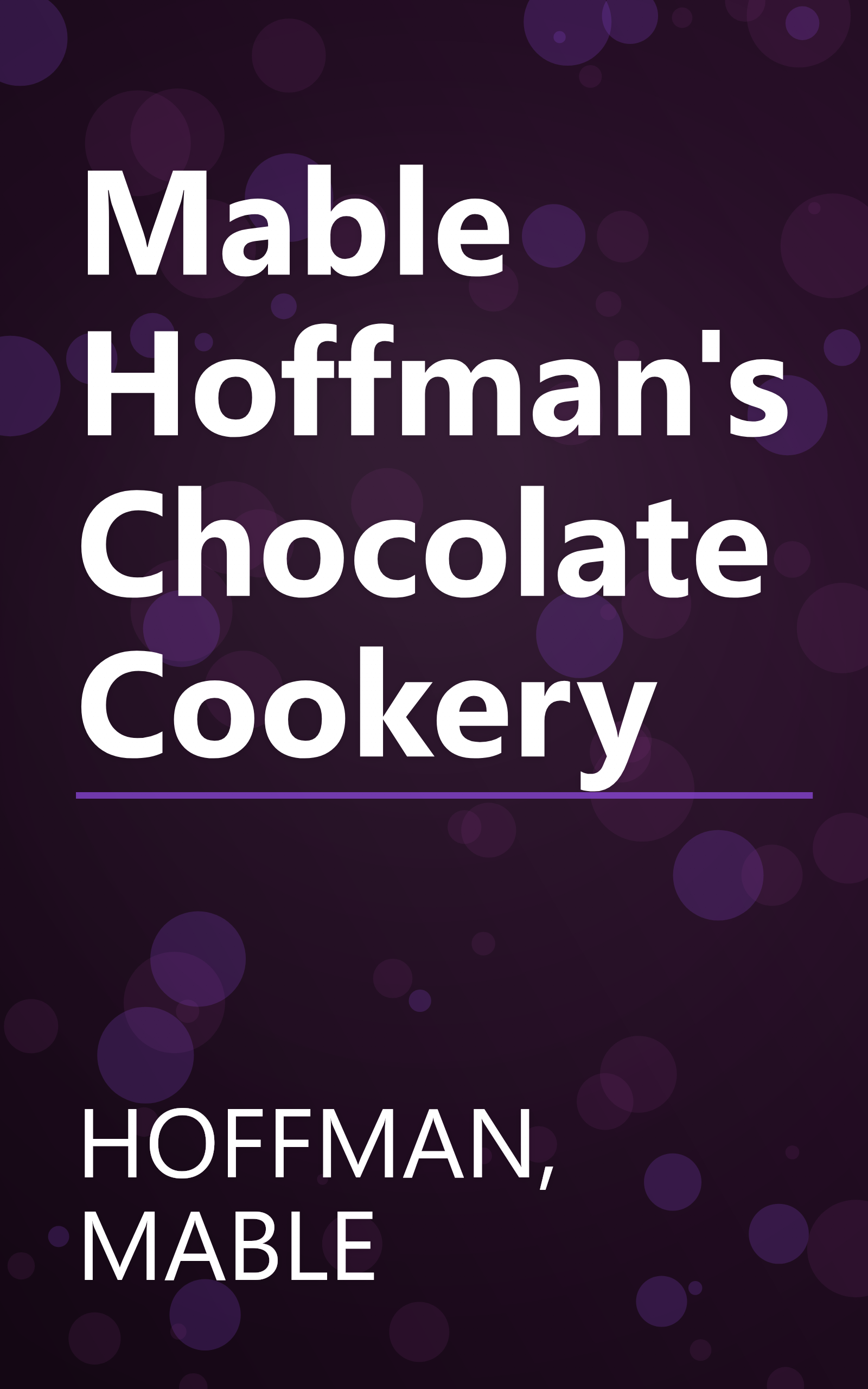 Mable Hoffman's Chocolate Cookery book cover