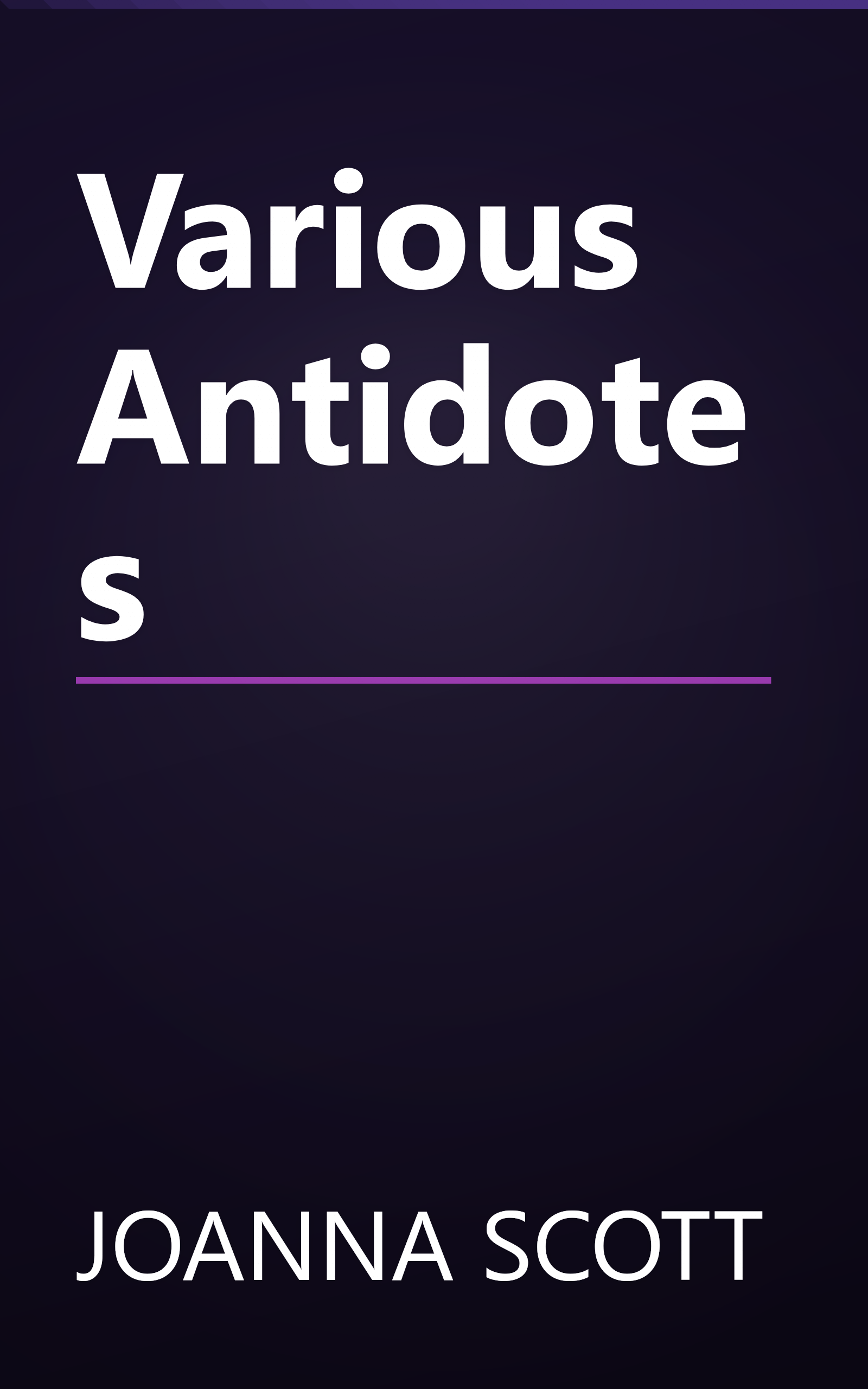 Various Antidotes book cover