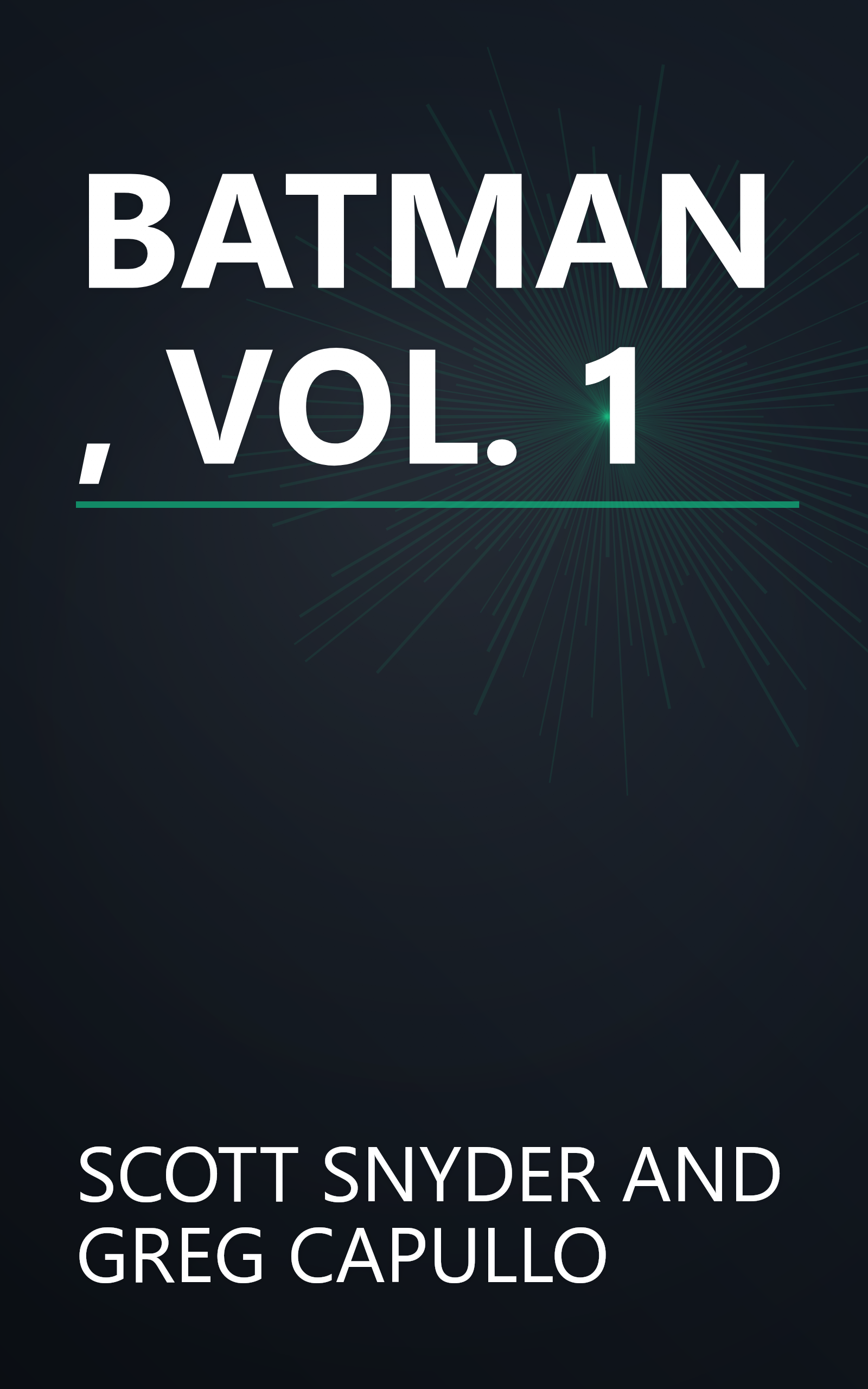 BATMAN, VOL. 1 book cover