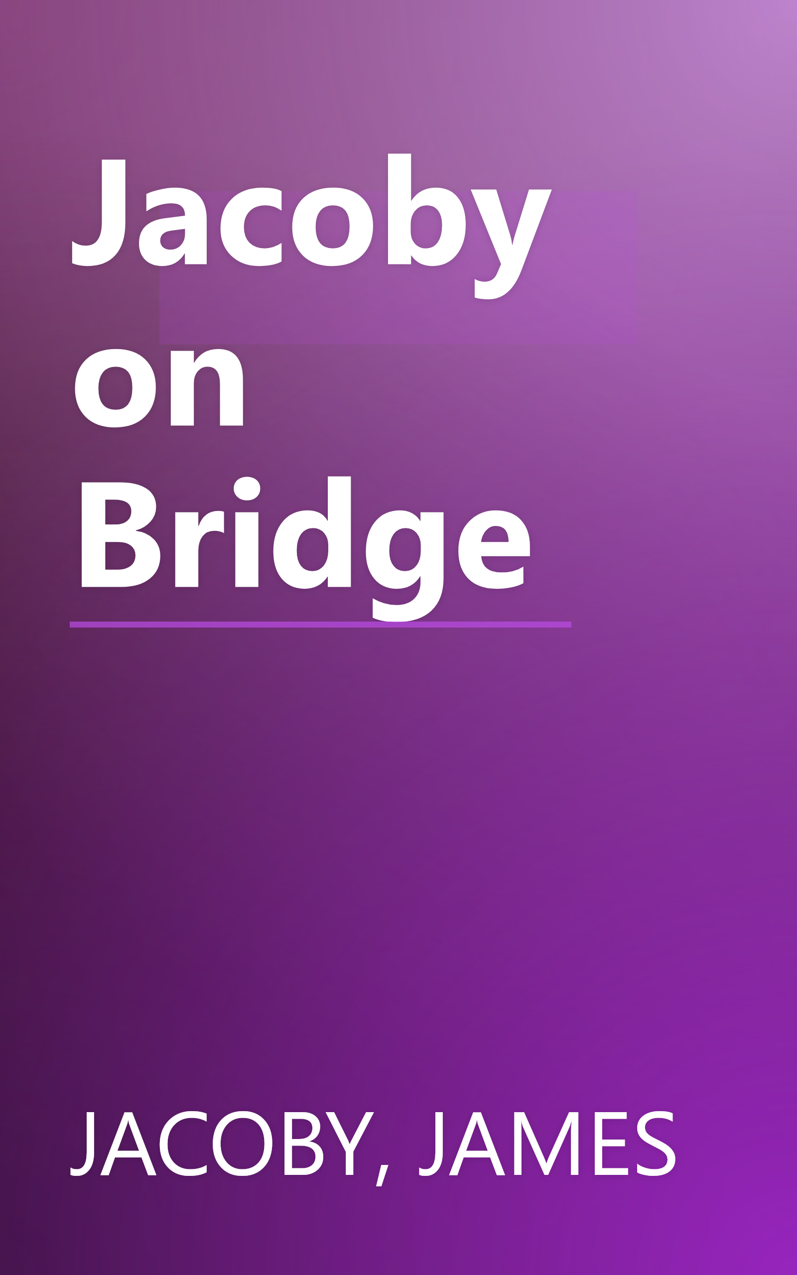Jacoby on Bridge book cover