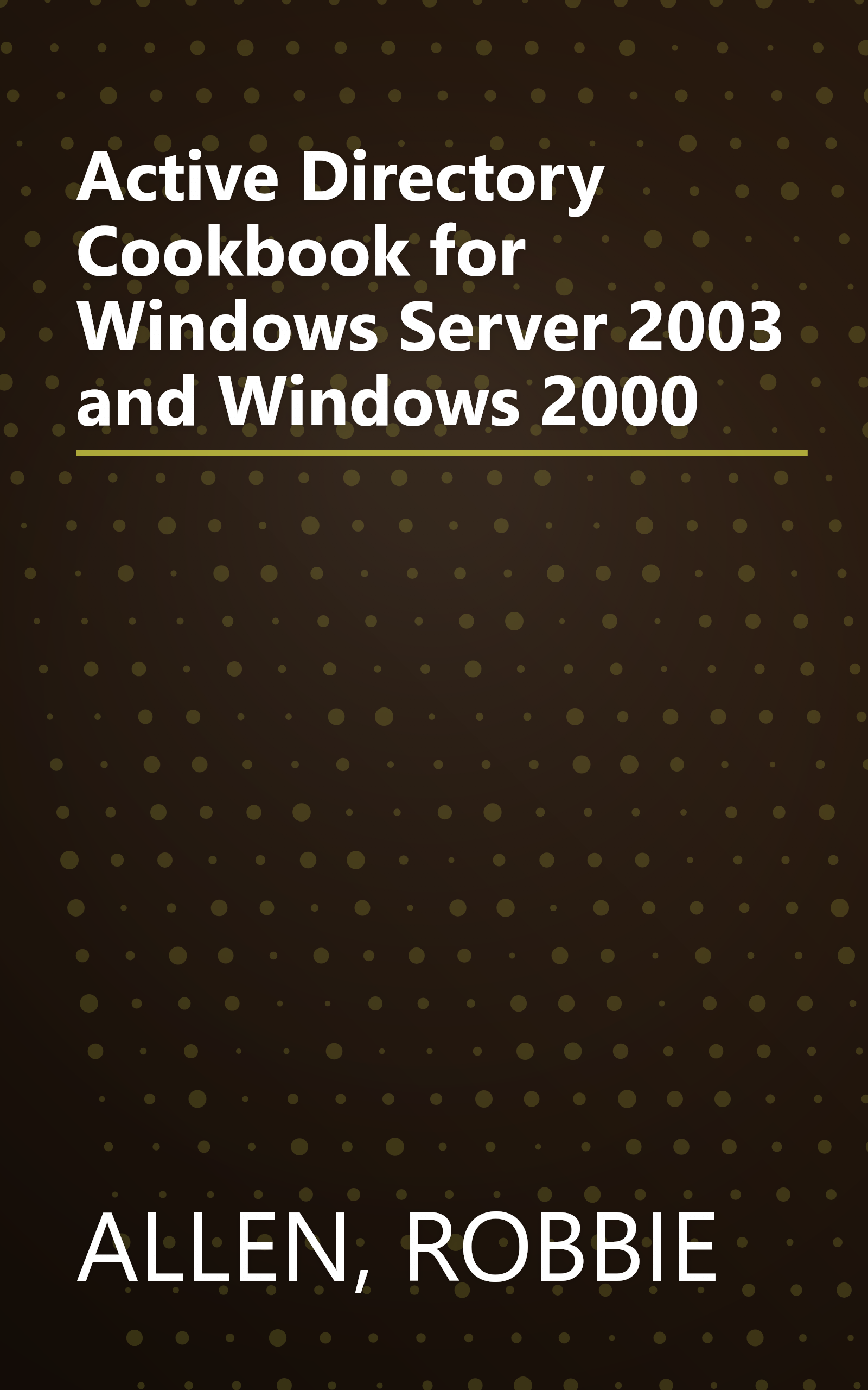 Active Directory Cookbook for Windows Server 2003 and Windows 2000 book cover