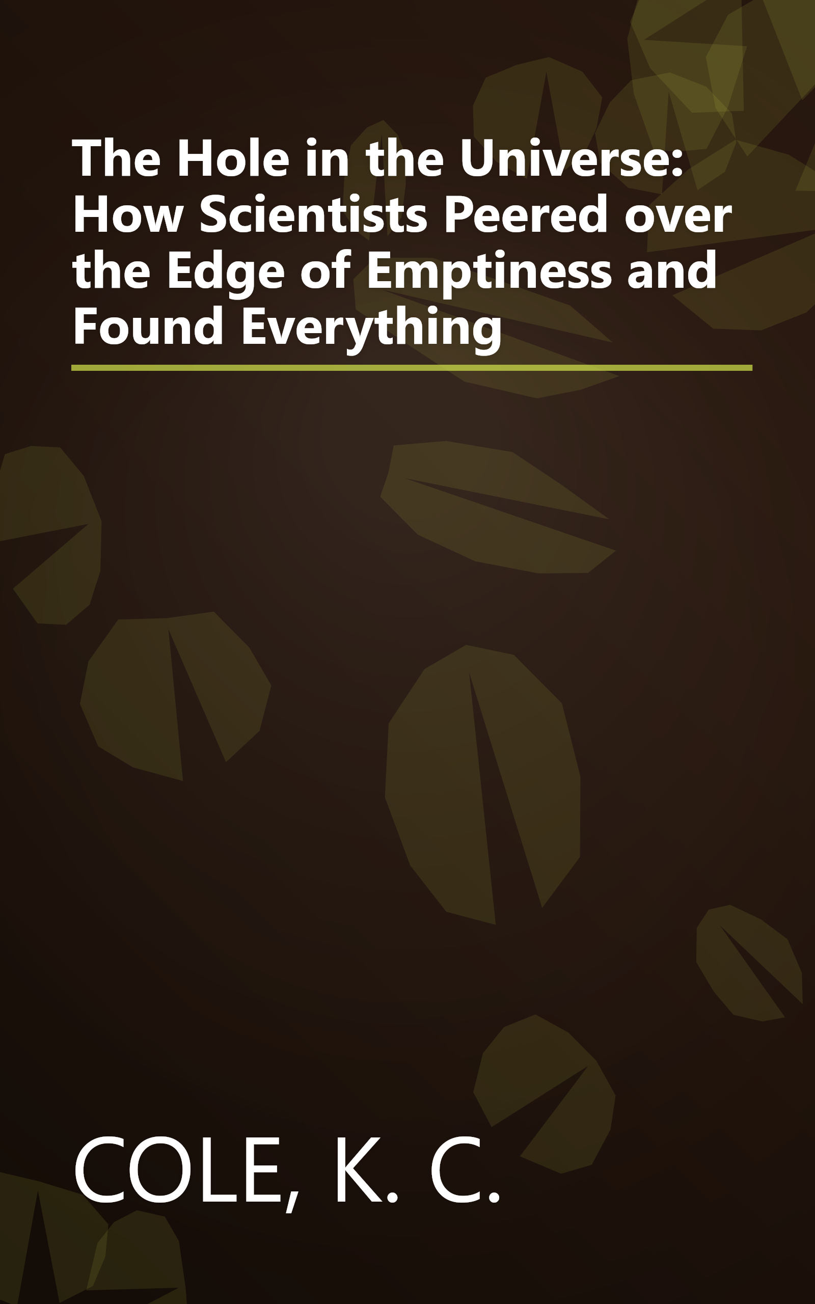 The Hole in the Universe: How Scientists Peered over the Edge of Emptiness and Found Everything book cover